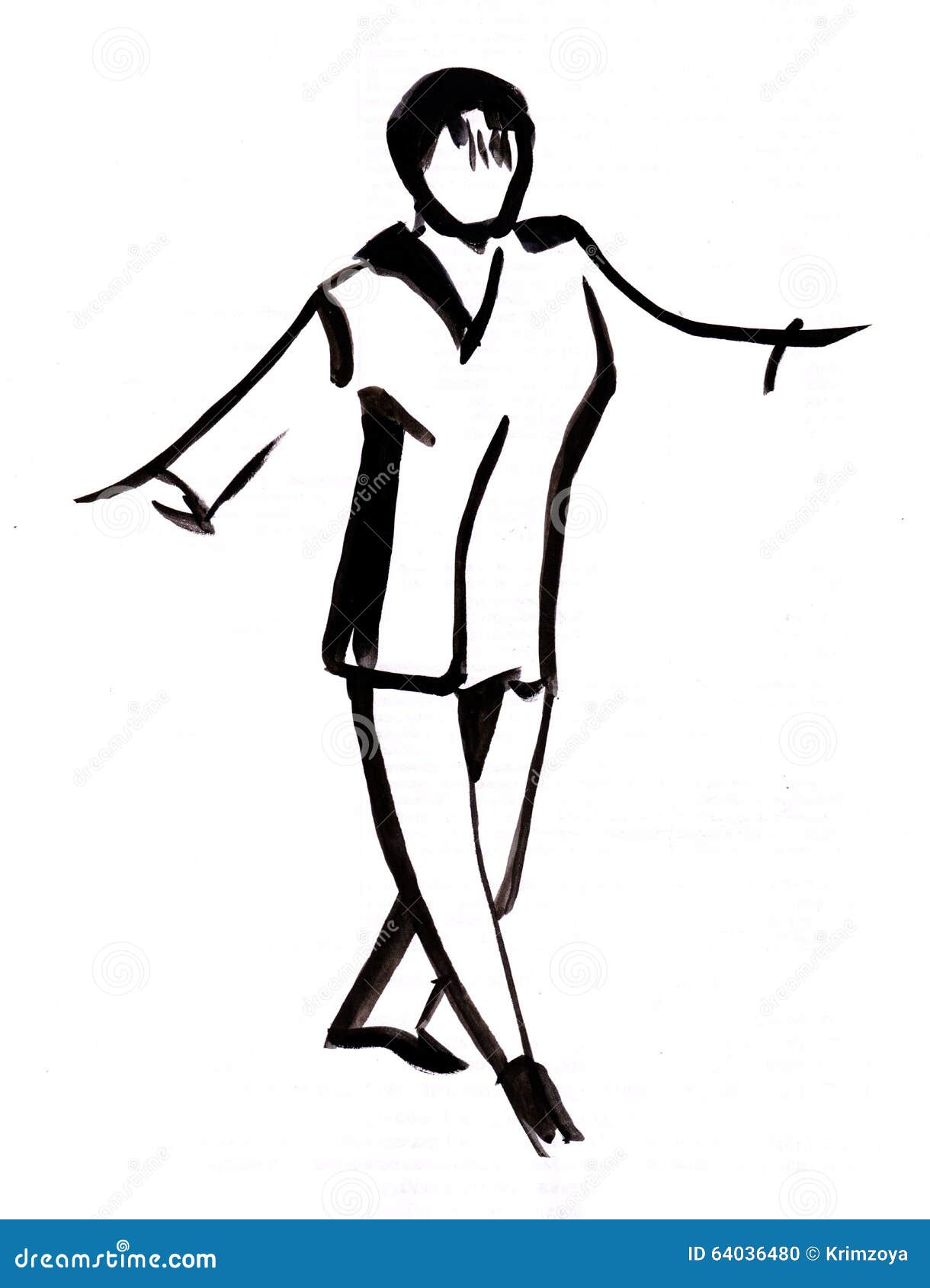 Instant sketch stock illustration. Illustration of woman - 64036480