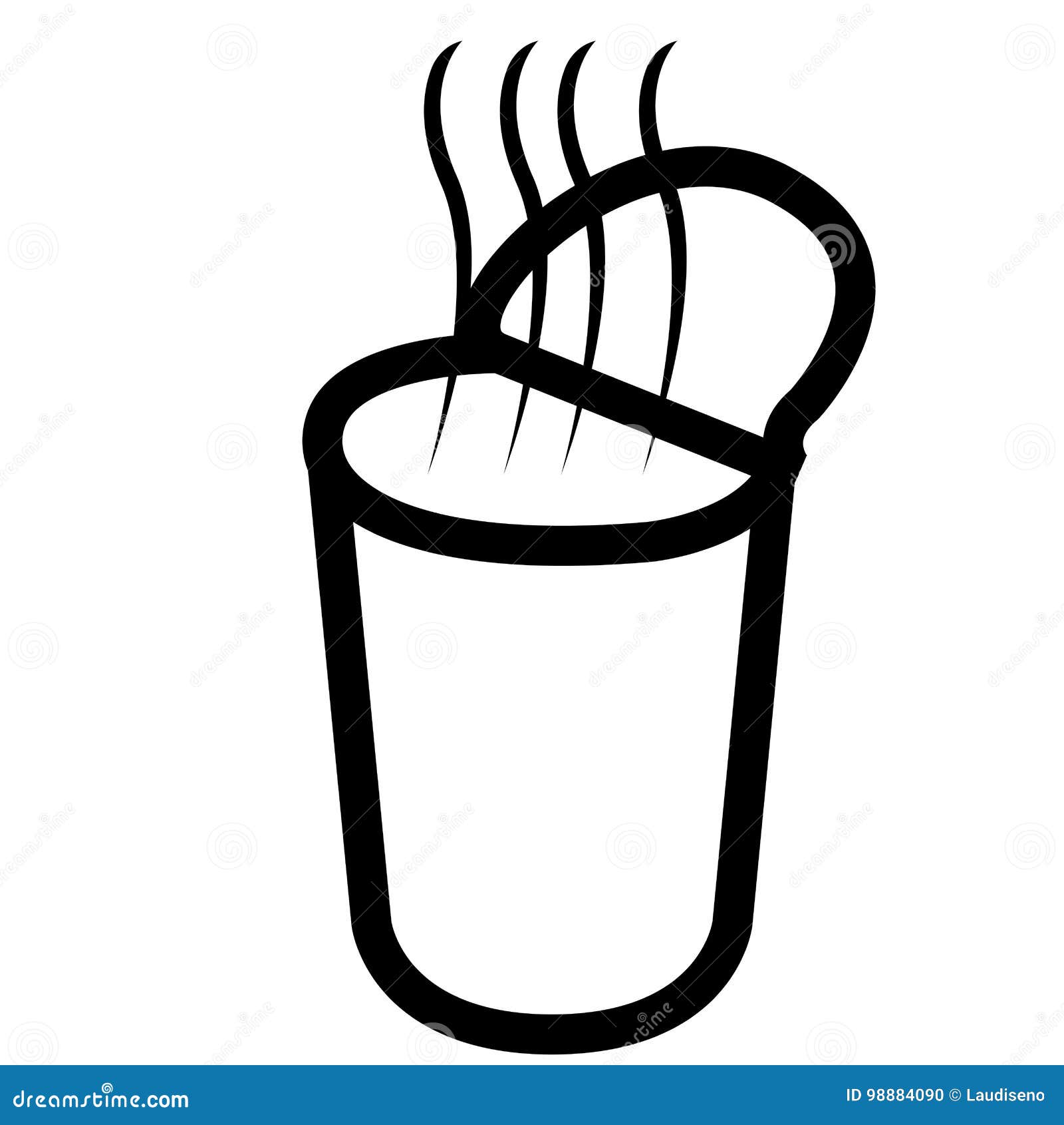 Instant soup icon stock vector. Illustration of unhealthy - 98884090