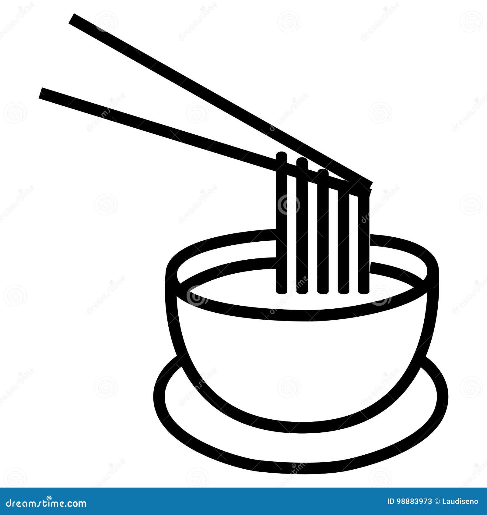 Instant soup icon stock vector. Illustration of outline - 98883973
