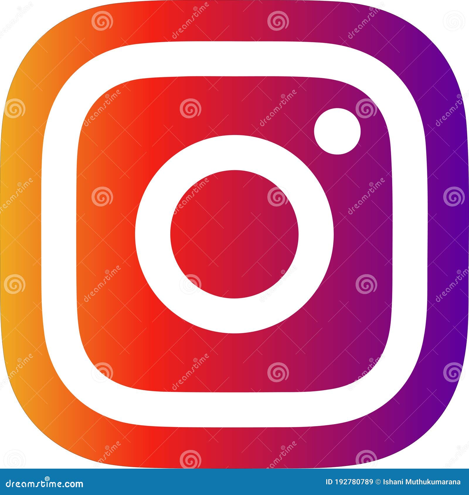 Instagram Logo. Squared Colored. Editorial Stock Image - Illustration ...