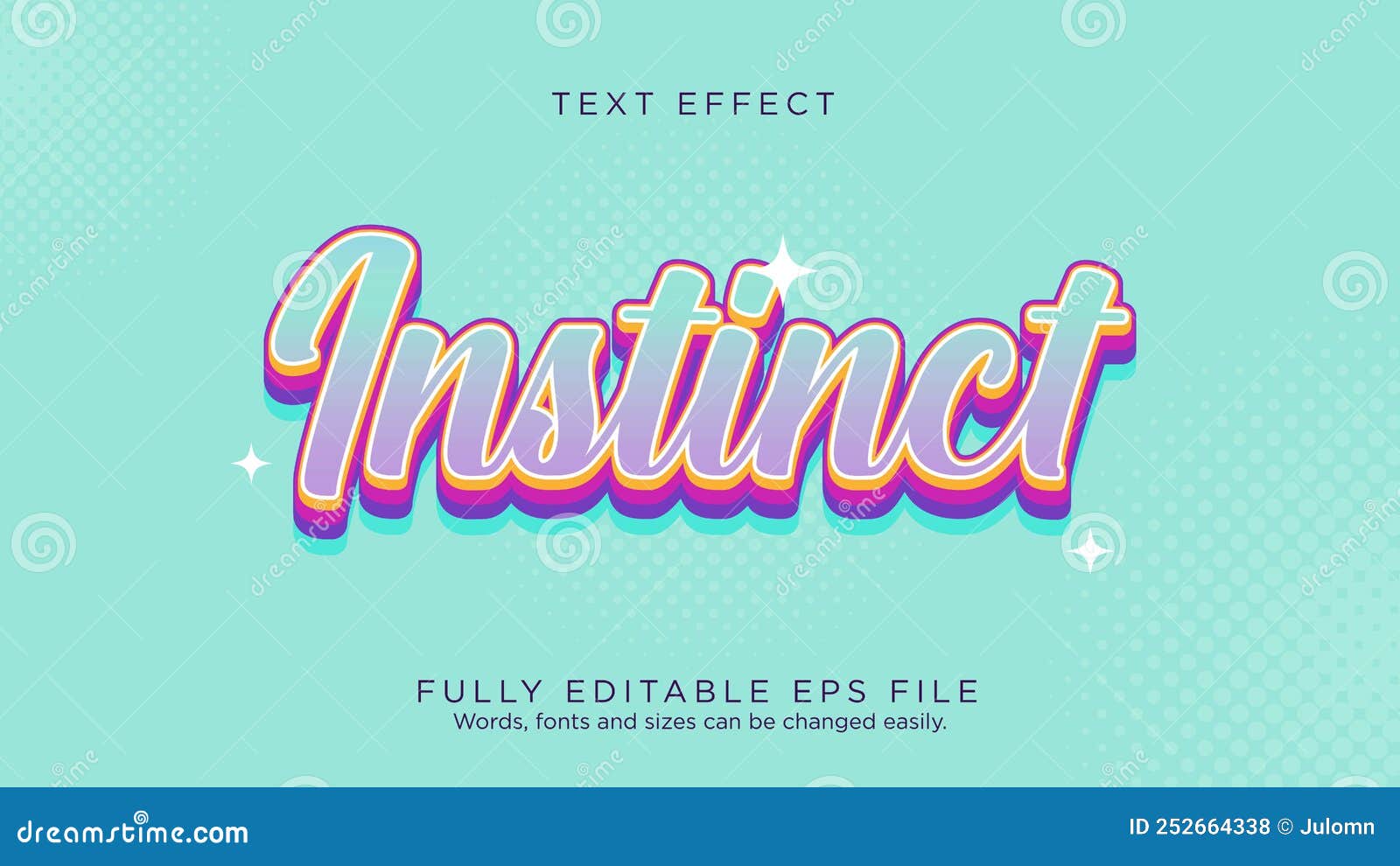 Instinct Blend Logo Text Effect Font Type Stock Illustration ...