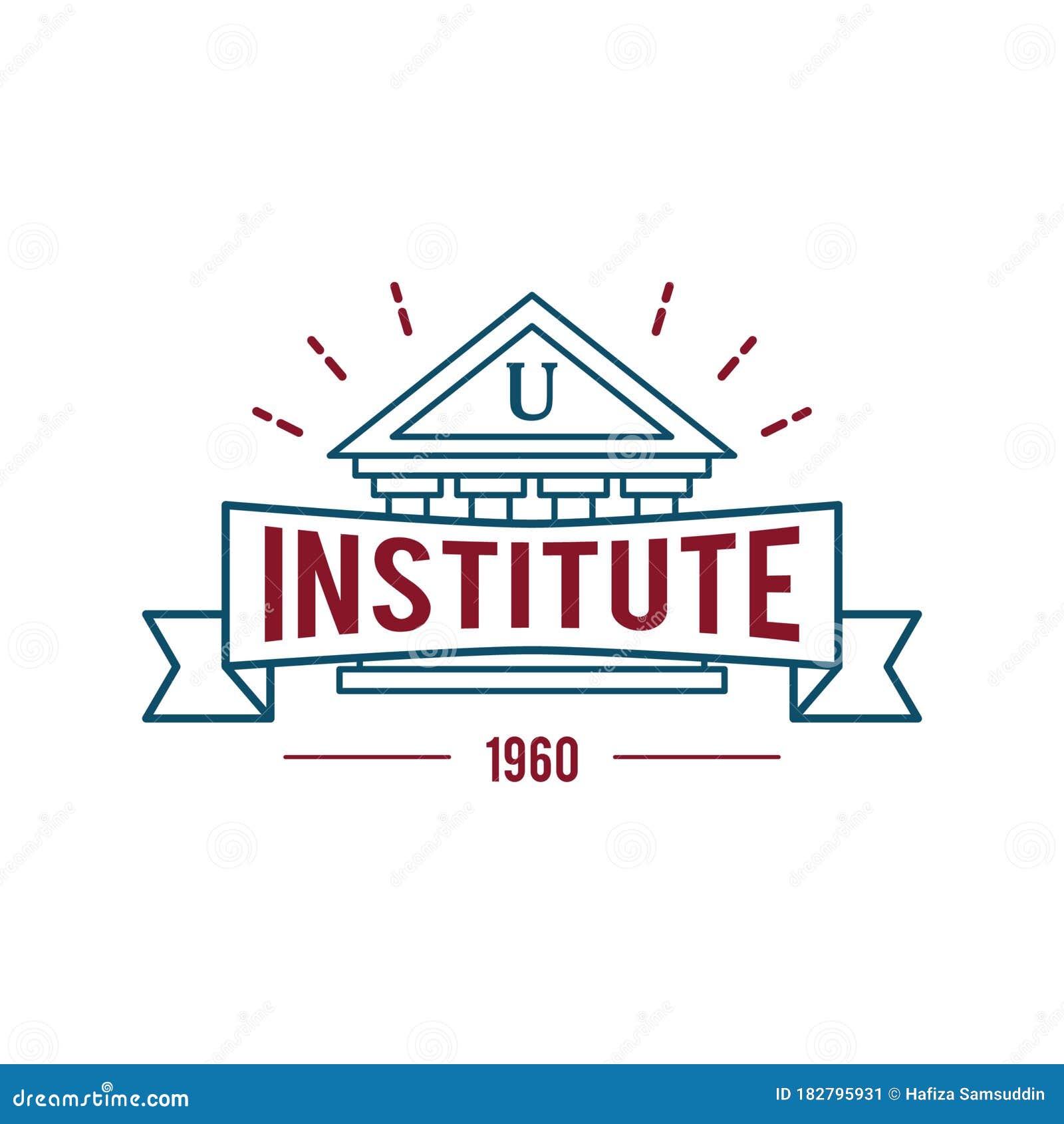 Institute badge design stock vector. Illustration of badge - 182795931