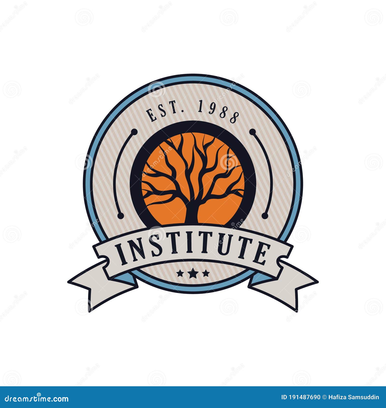 Institute Logo Element. Vector Illustration Decorative Design Stock ...