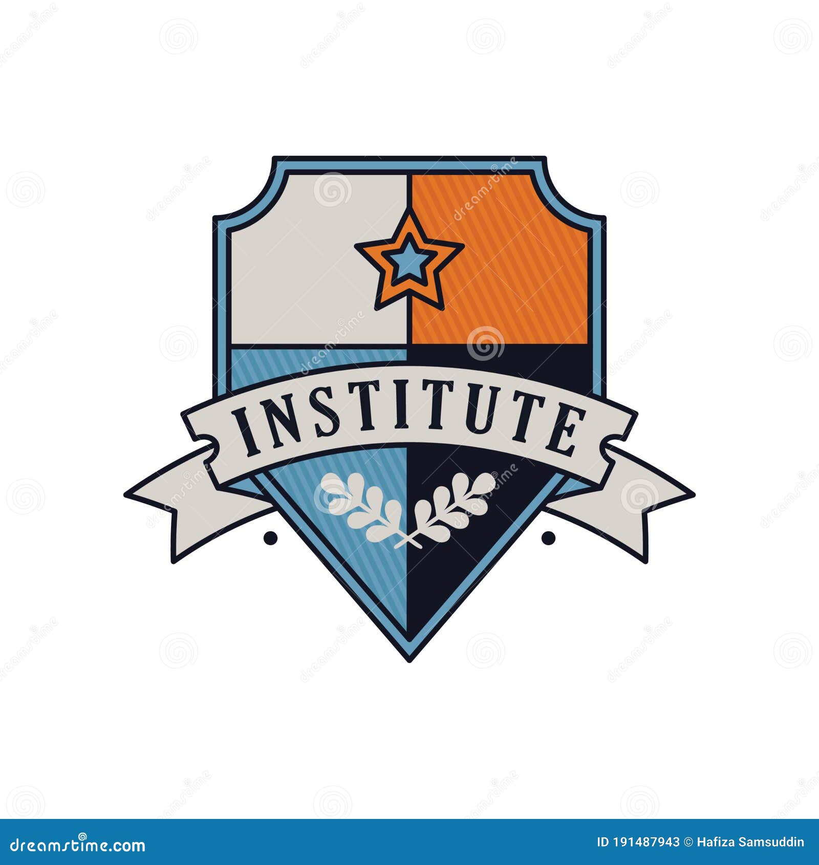 Institute Logo Element. Vector Illustration Decorative Design Stock ...