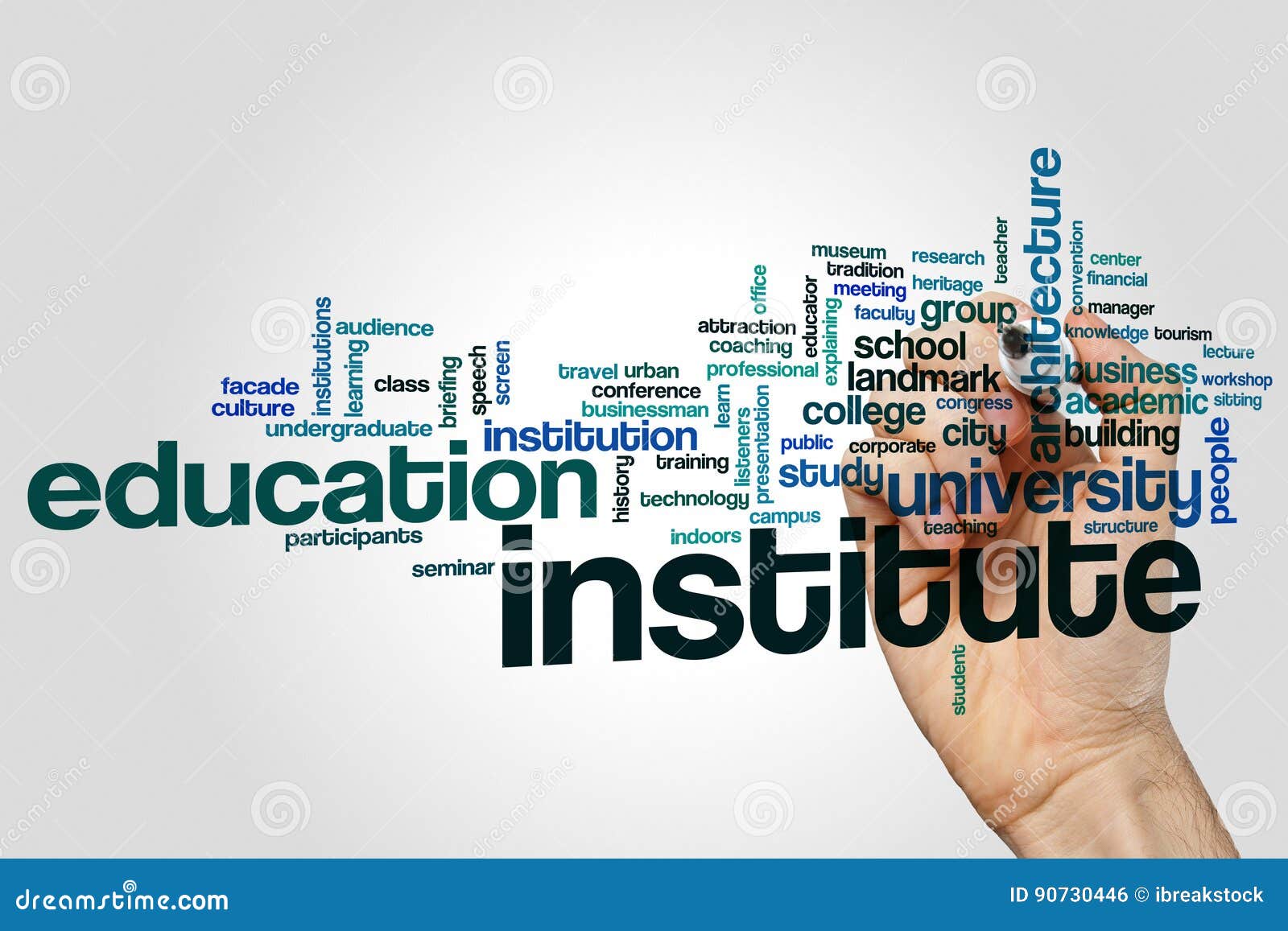 Institute word cloud stock photo. Image of participants - 90730446