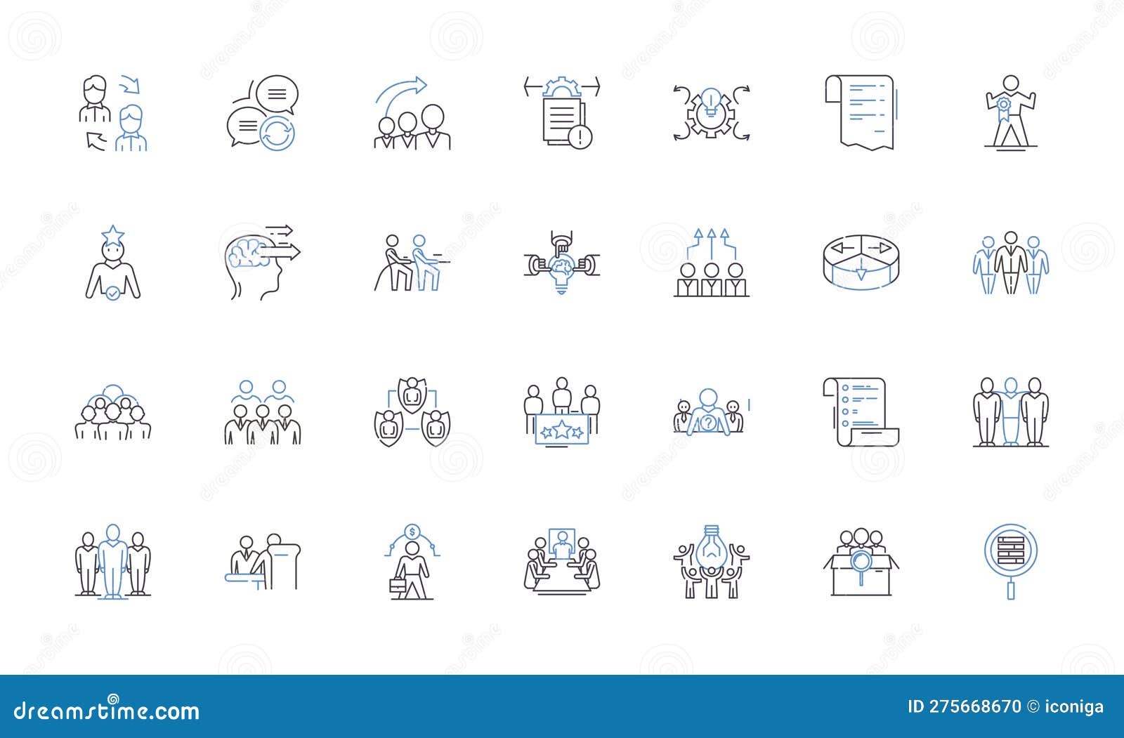 Institution Crew Line Icons Collection. Unity, Pride, Hardworking ...