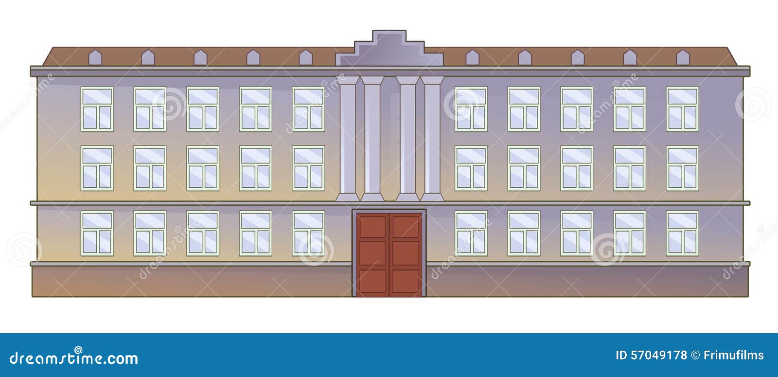 Institution Front Facade Royalty-Free Cartoon | CartoonDealer.com #57049178