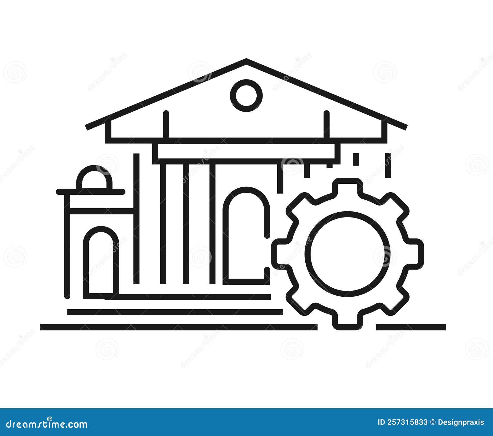 Institution - Government Building Icon Stock Illustration ...