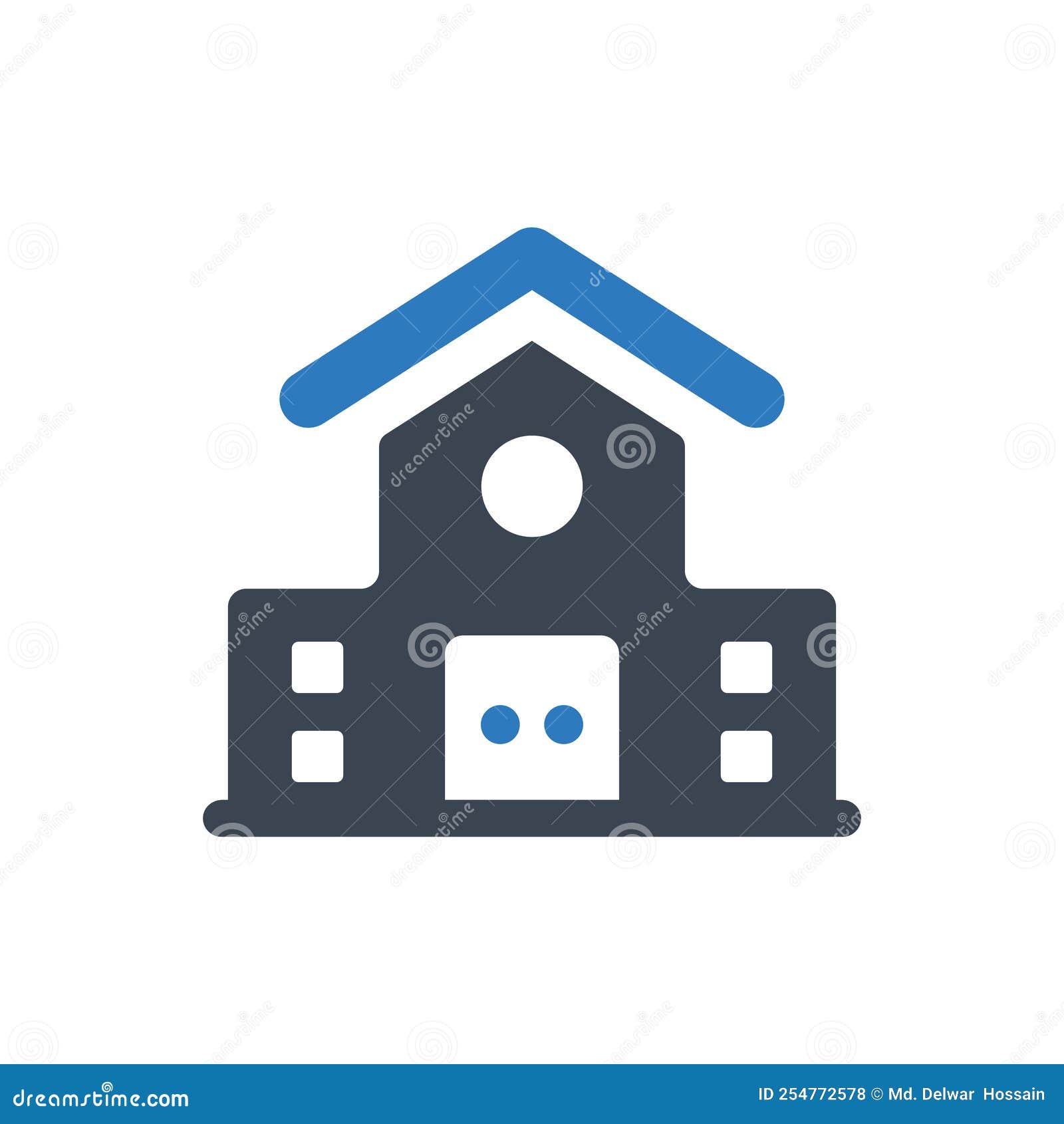 Institution icon stock vector. Illustration of building - 254772578