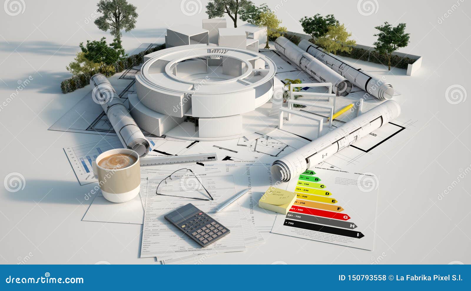Institutional Project Model Stock Illustration - Illustration of ...