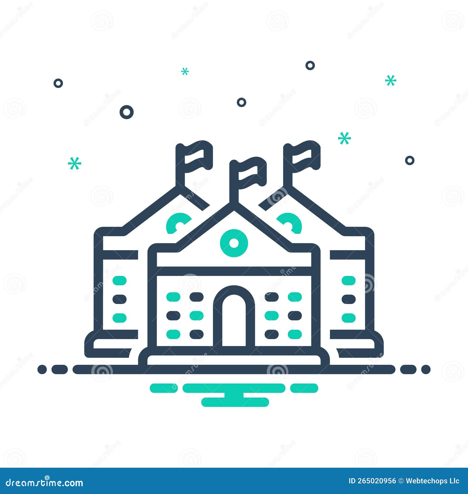 Mix Icon for Institutions, Collage and Organization Stock Vector ...