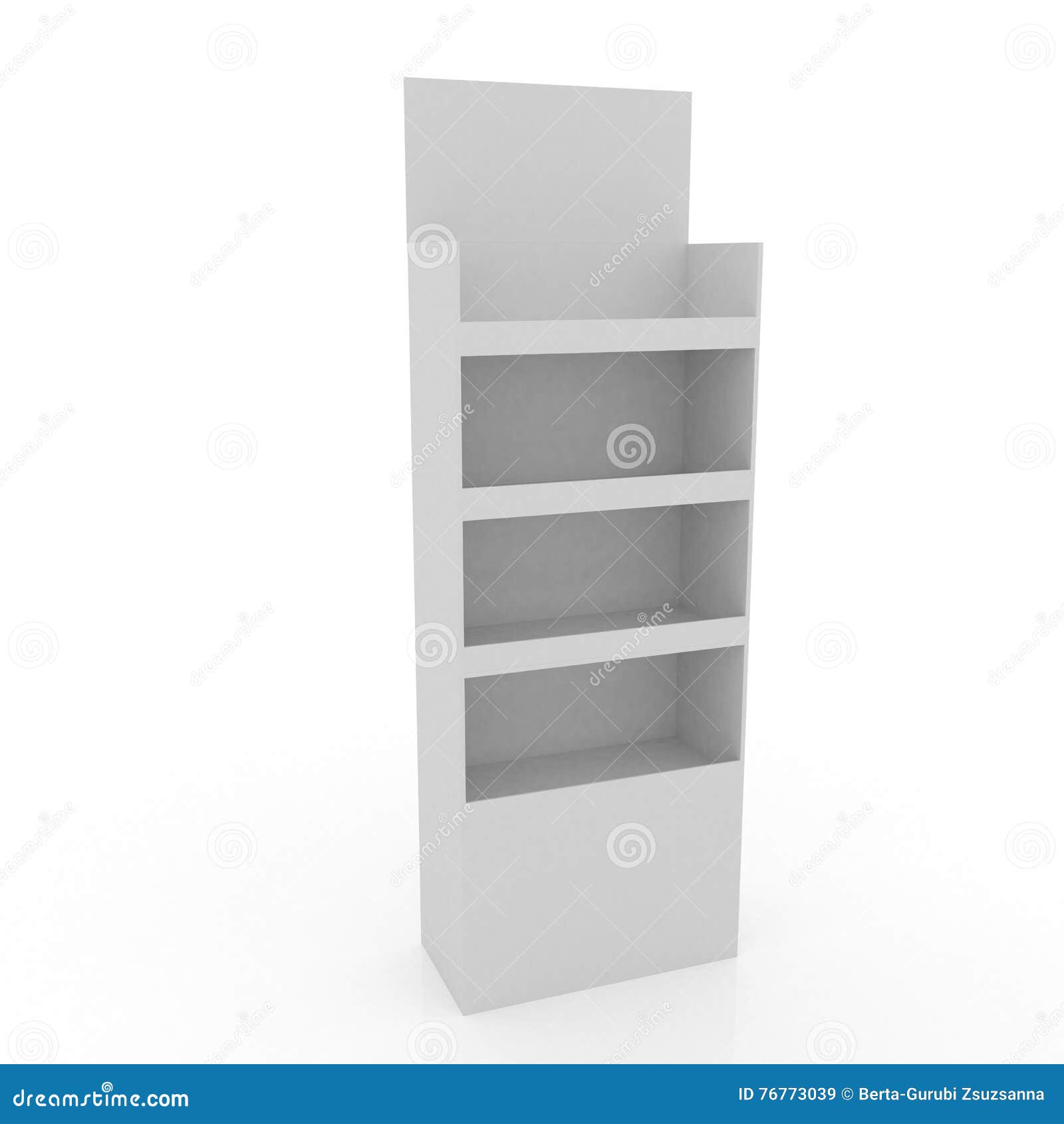 Instore Display - Shelf Mockup Stock Illustration - Illustration of ...