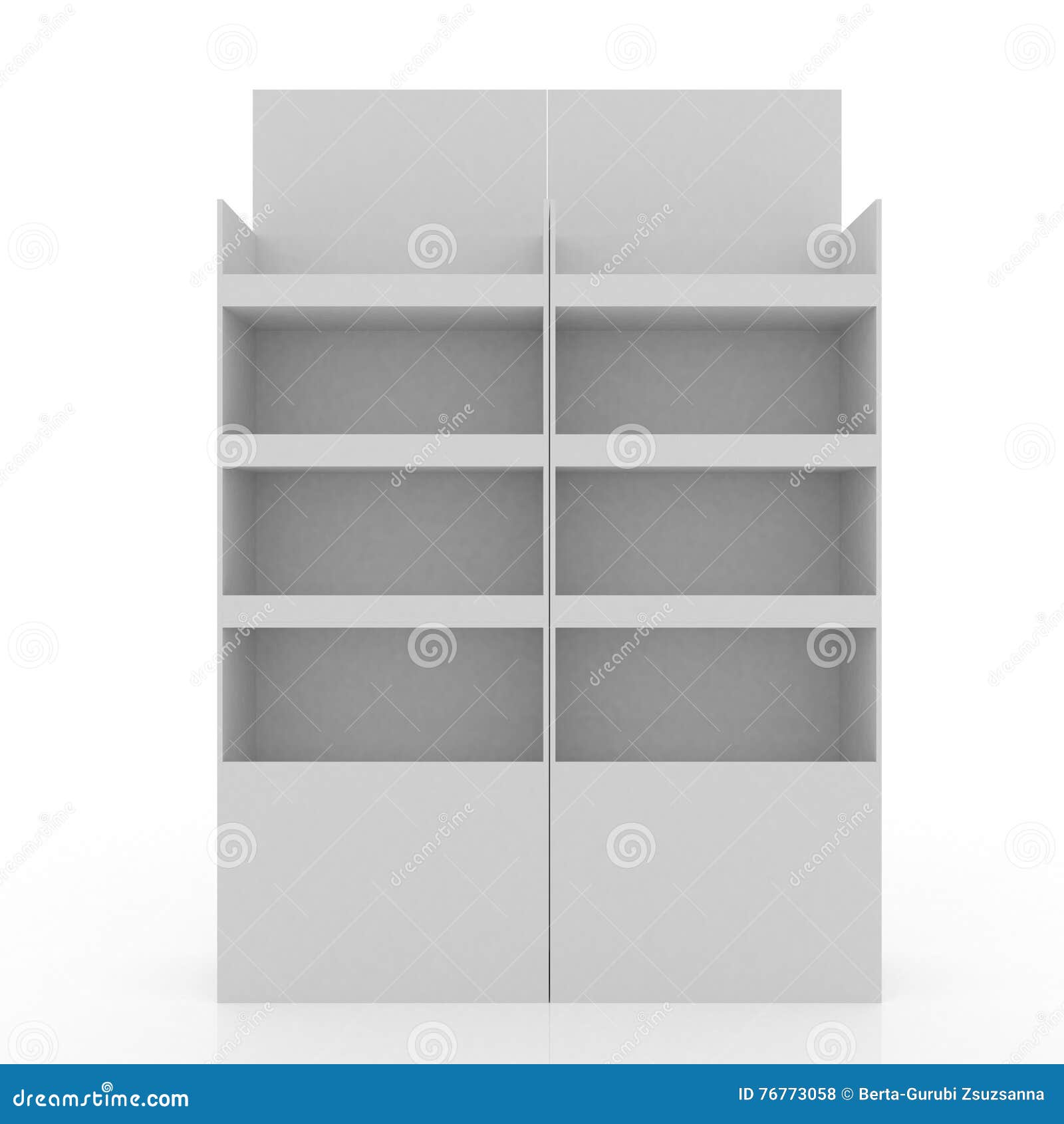 Instore Display - Shelf Mockup Stock Illustration - Illustration of ...