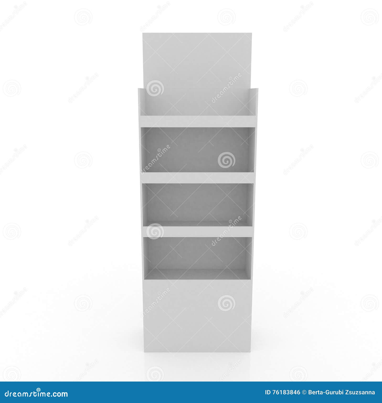 Instore display white stock illustration. Illustration of mockup - 76183846