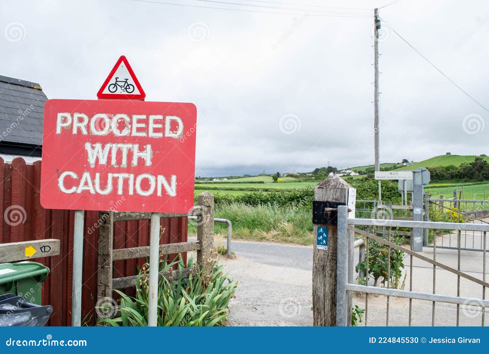 Caution Sign At Auschwitz Concentration Camp Editorial Image ...