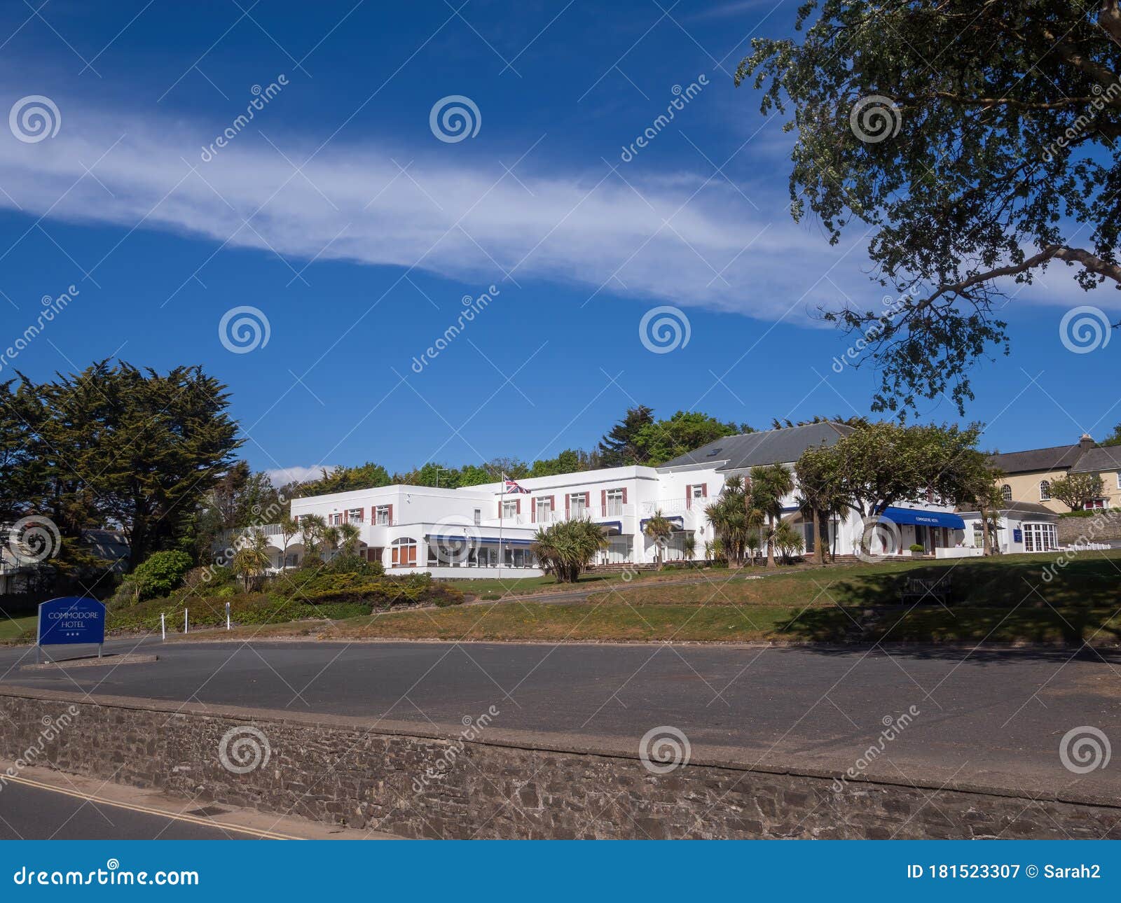 INSTOW, NORTH DEVON, ENGLAND - MAY 2 2020: View of the Commodore Hotel ...