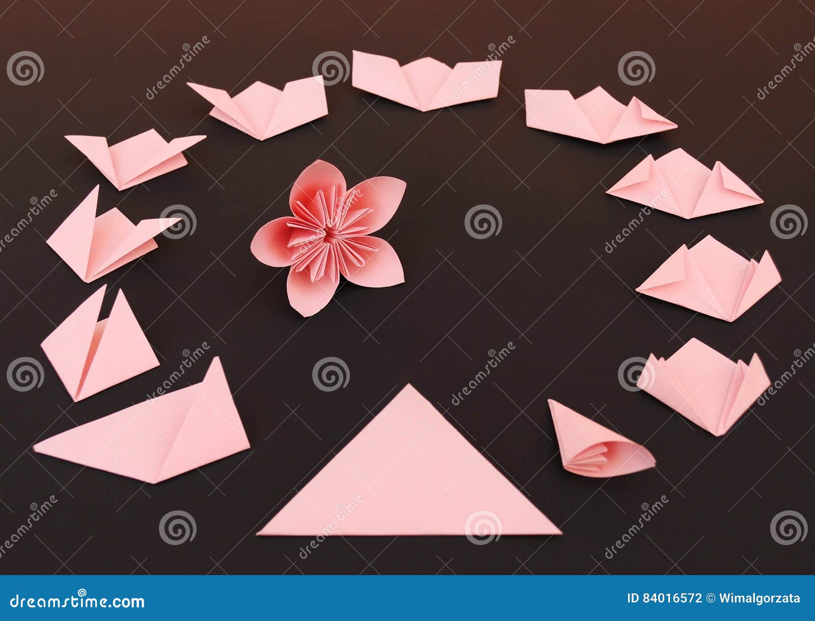 Instrução Da Flor Do Origâmi Foto de Stock - Imagem de japonês, arte ...