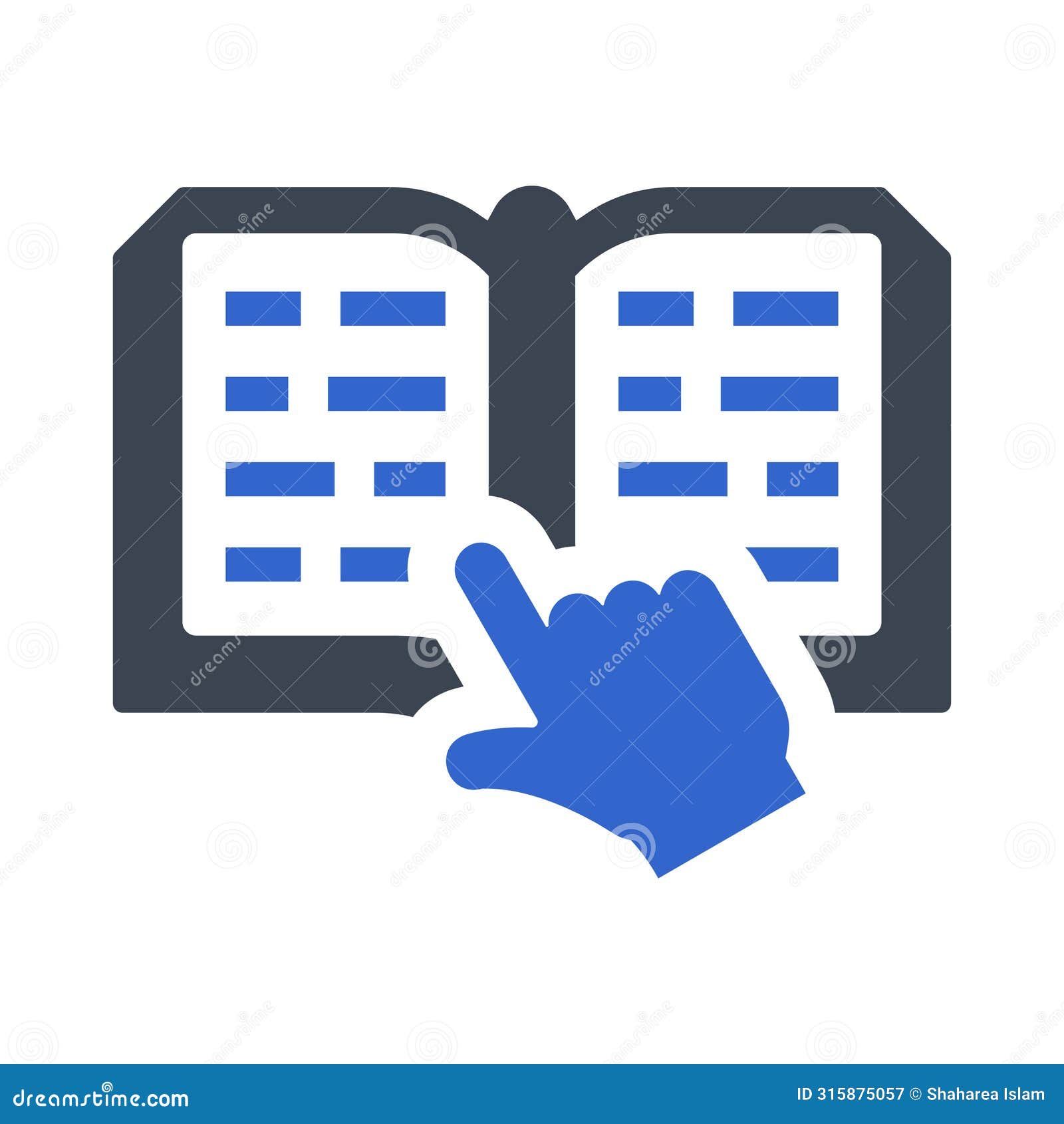 Instruction book Icon stock vector. Illustration of vector - 315875057