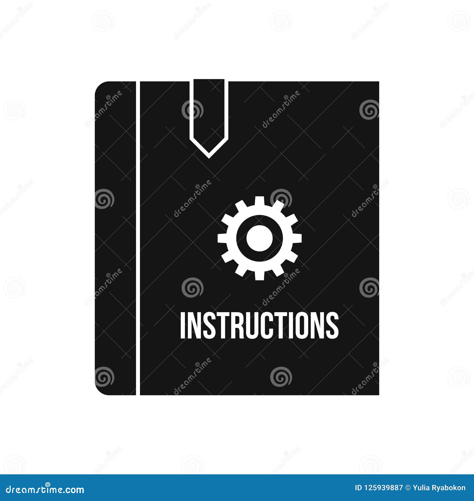Instruction Book Icon, Simple Style Stock Illustration - Illustration ...