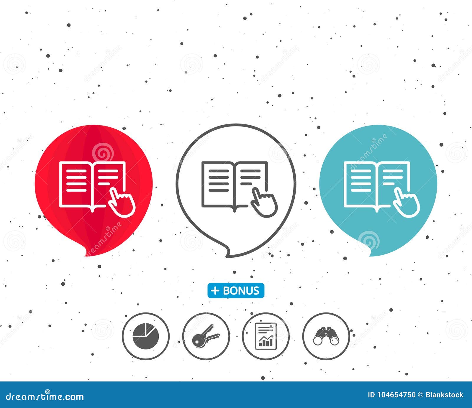 Instruction Book Line Icon. Education Symbol. Stock Vector ...