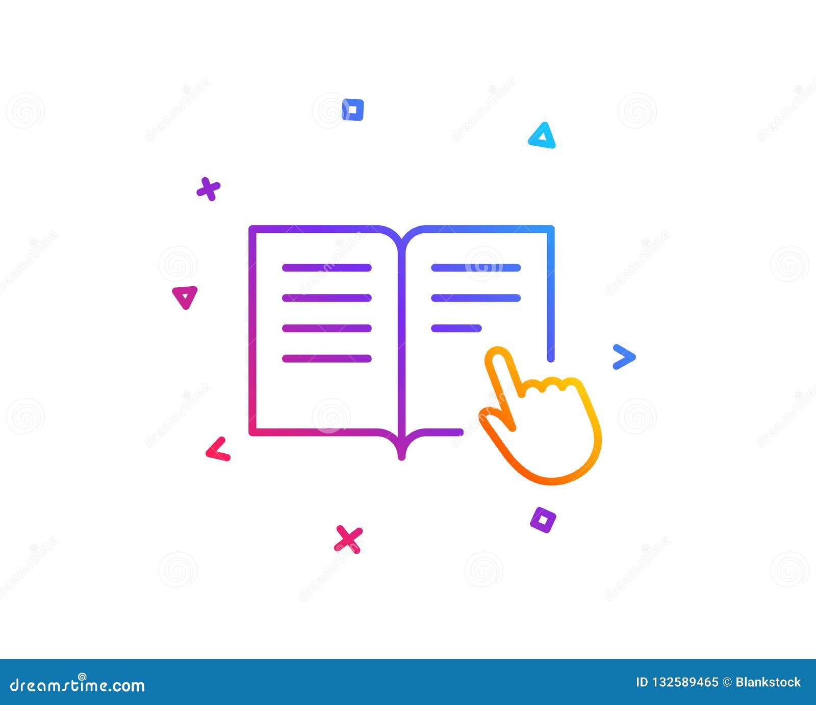 Instruction Book Line Icon. Education Symbol. Vector Stock Vector ...
