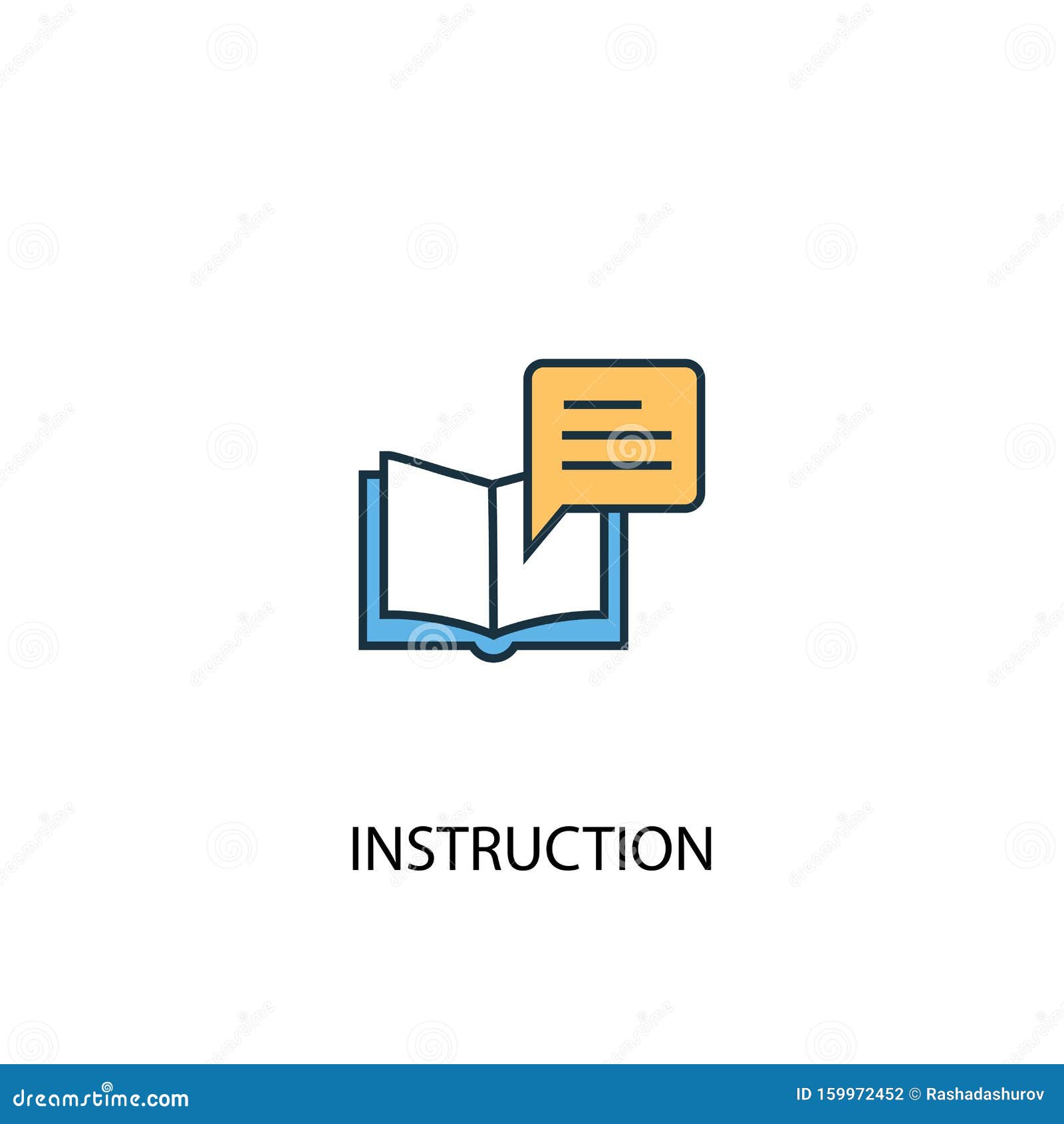 Instruction Concept 2 Colored Line Icon Stock Vector - Illustration of ...