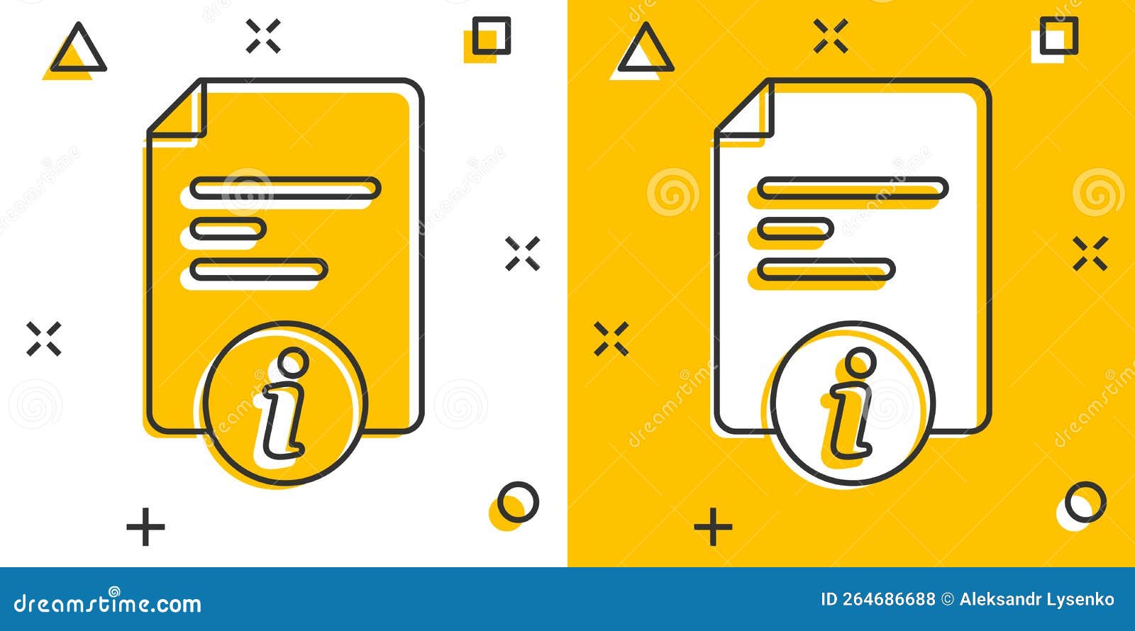 Instruction Document Icon in Comic Style. Manual Cartoon Vector ...
