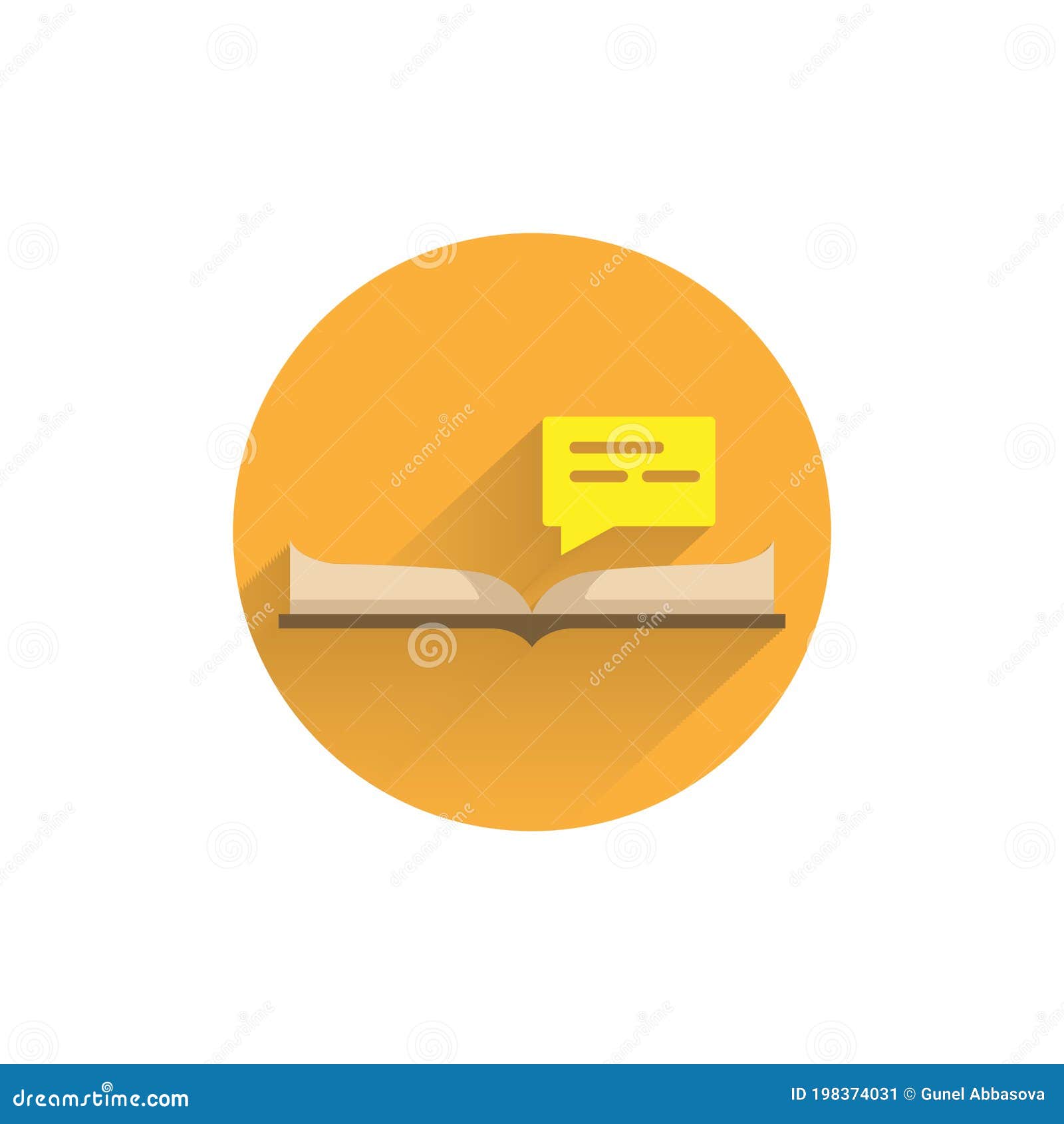 Instruction Flat Icon. Manual Book Flat Icon with Long Shadow ...