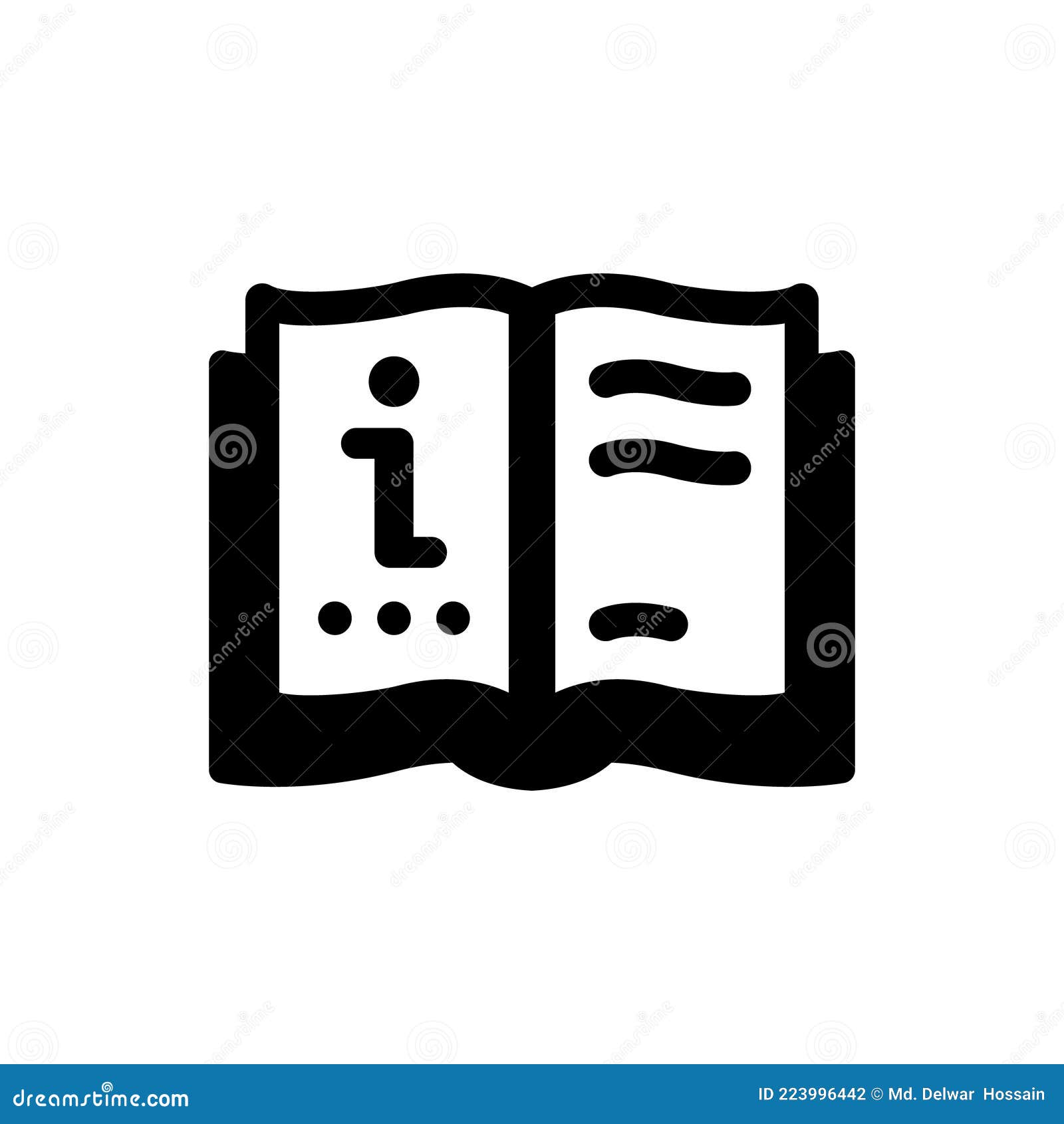 Instruction guide icon stock vector. Illustration of icon - 223996442