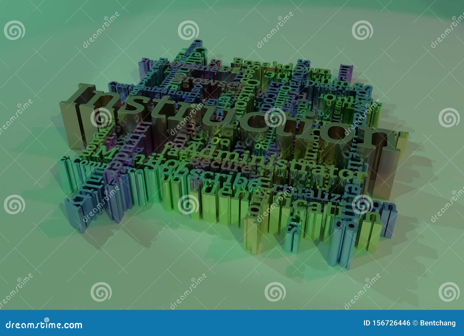 Instruction, ICT, Information Technology Keyword Words Cloud. for Web ...