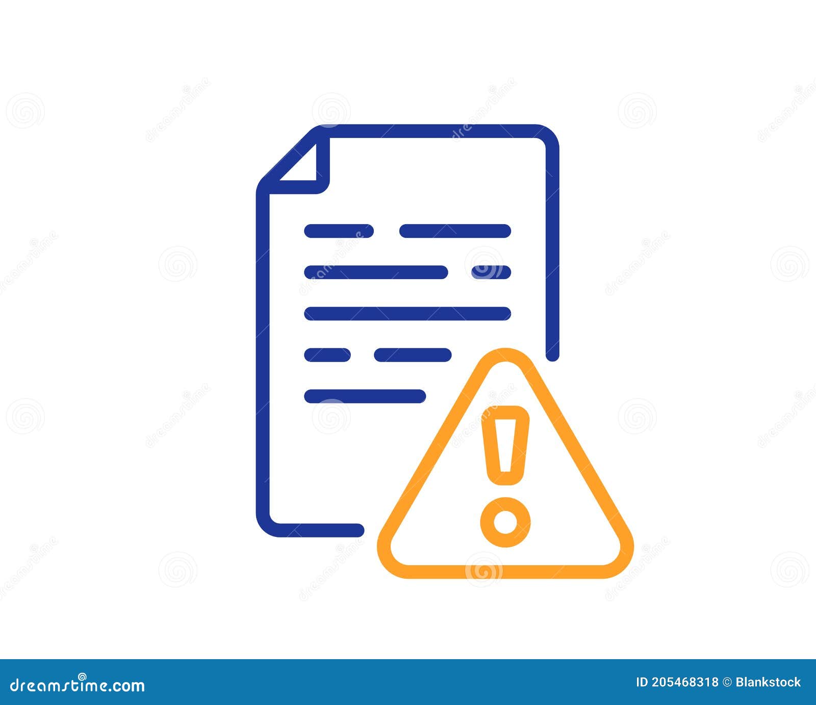 Instruction Manual Line Icon. Warning File Sign. Vector Stock Vector ...