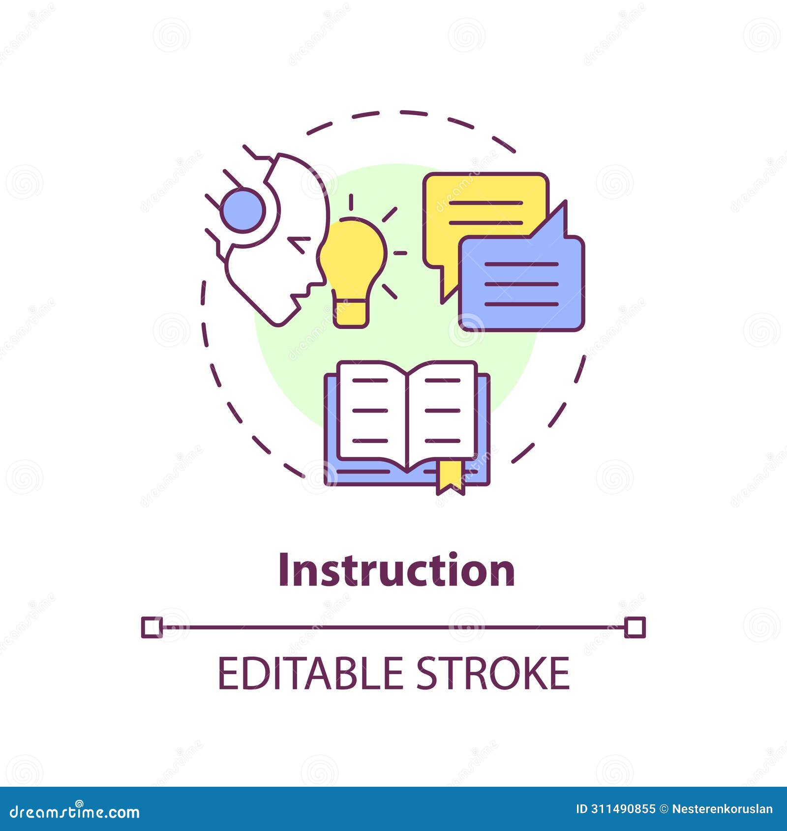 Instruction Multi Color Concept Icon Stock Vector - Illustration of ...