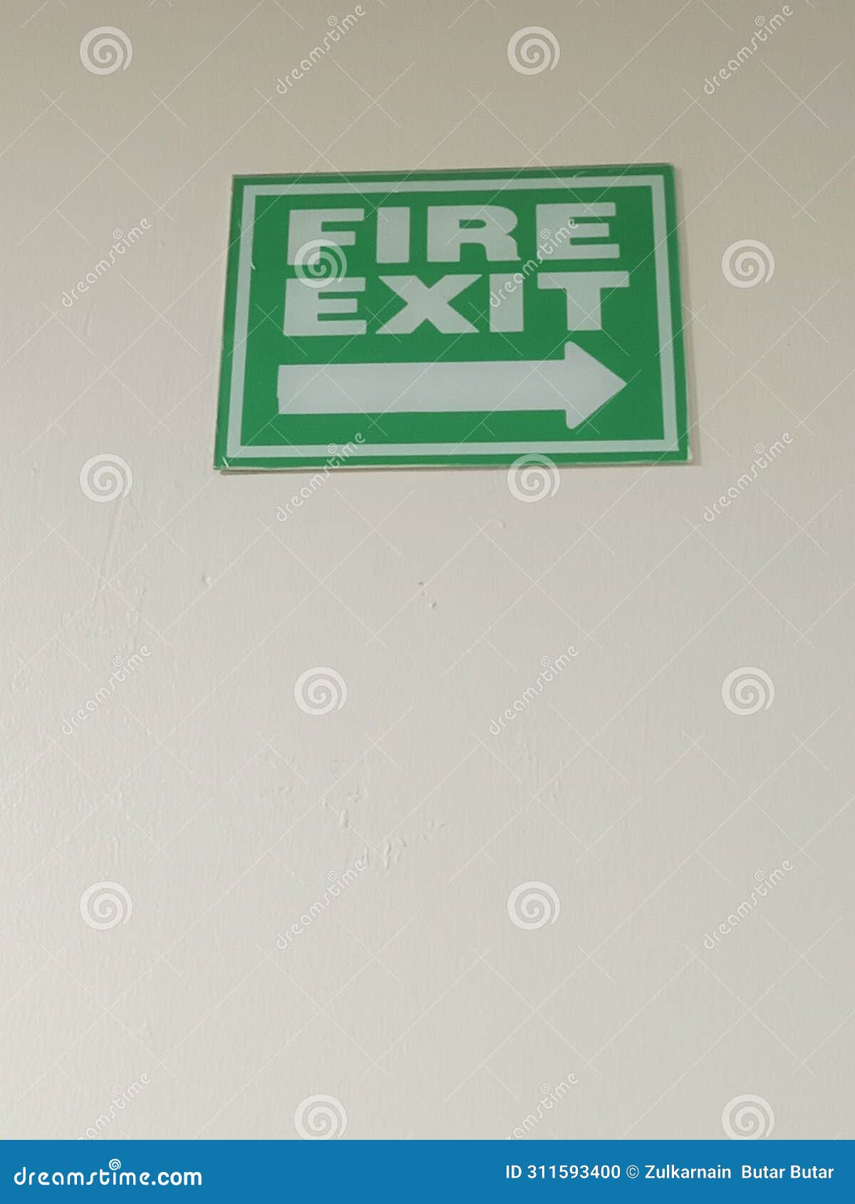 Instruction Stickers for Exit Access in Case of Fire Stock Photo ...