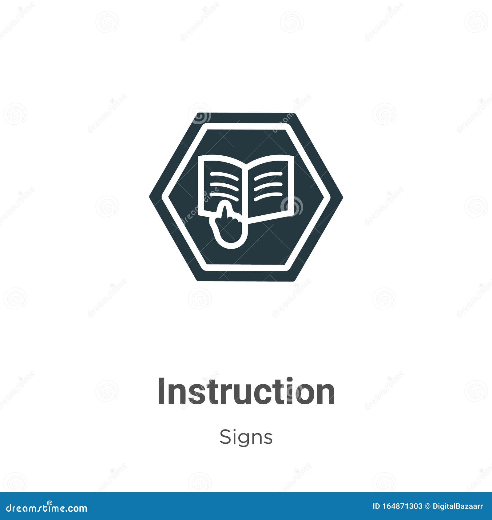 Instruction Vector Icon on White Background. Flat Vector Instruction ...