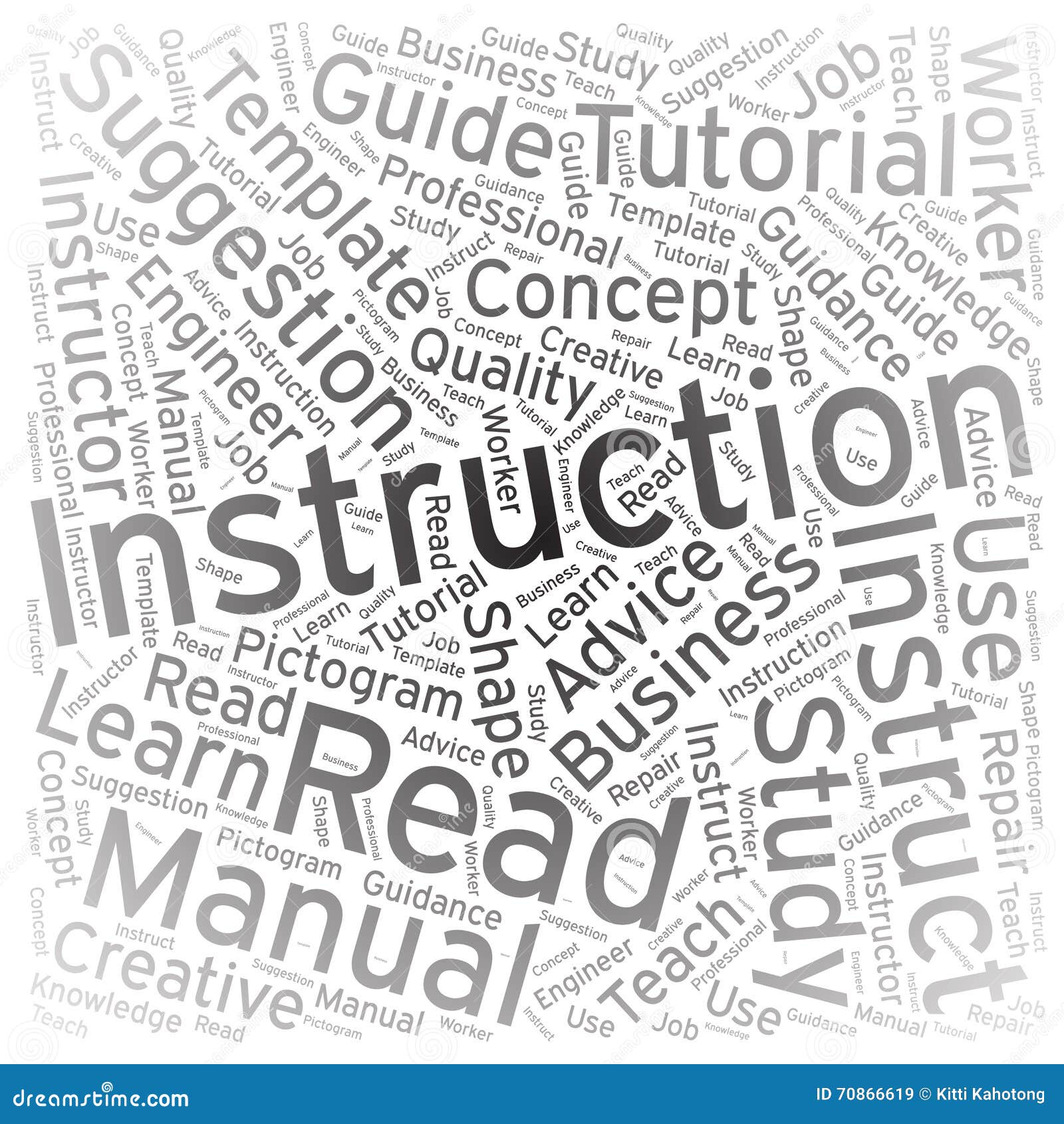 Instruction ,Word Cloud Art Background Stock Vector - Illustration of ...