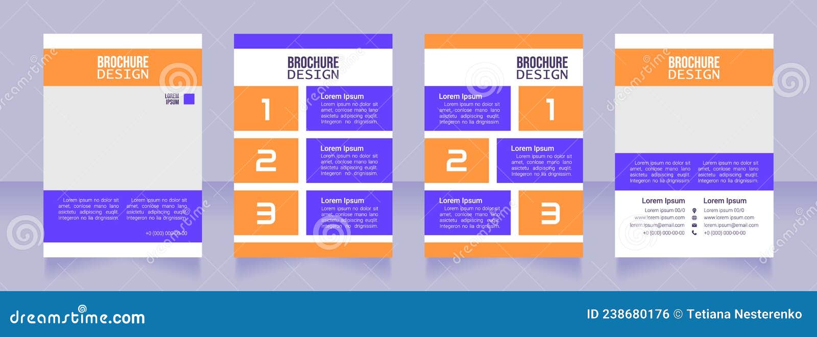 Instructional Program Blank Brochure Design Vector Illustration ...