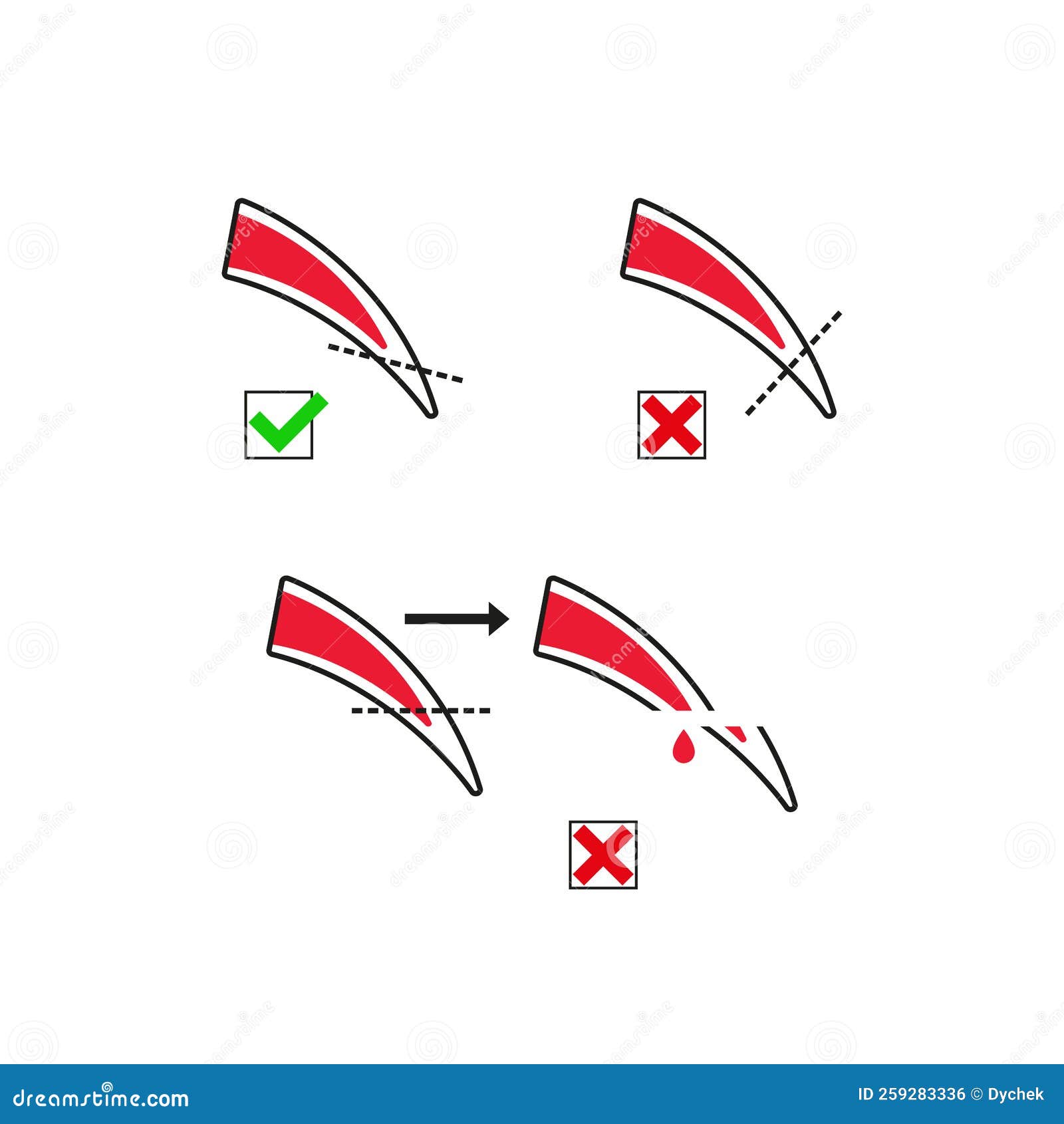 Instructions for Cutting Claws in Animals. Simple Flat Vector ...