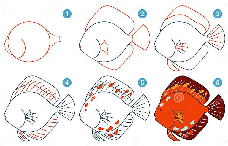 Instructions for Drawing Discus. Step by Step. Stock Vector ...