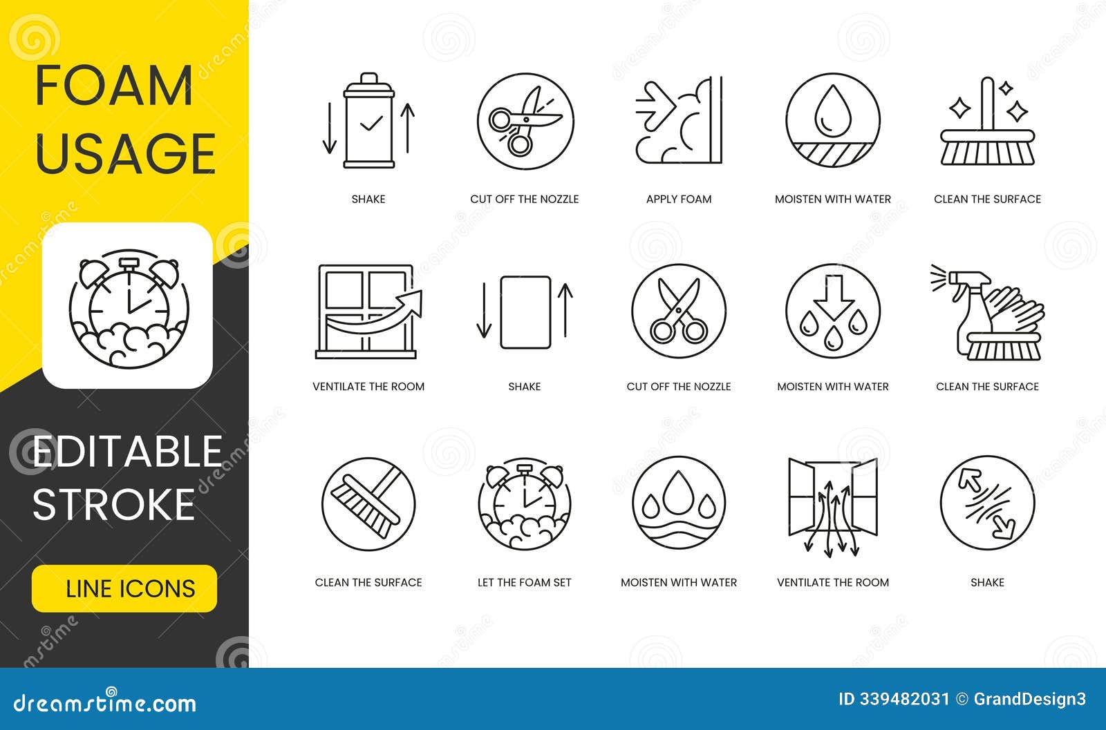 Polyurethane Foam Icon, Outline Style Cartoon Vector | CartoonDealer ...