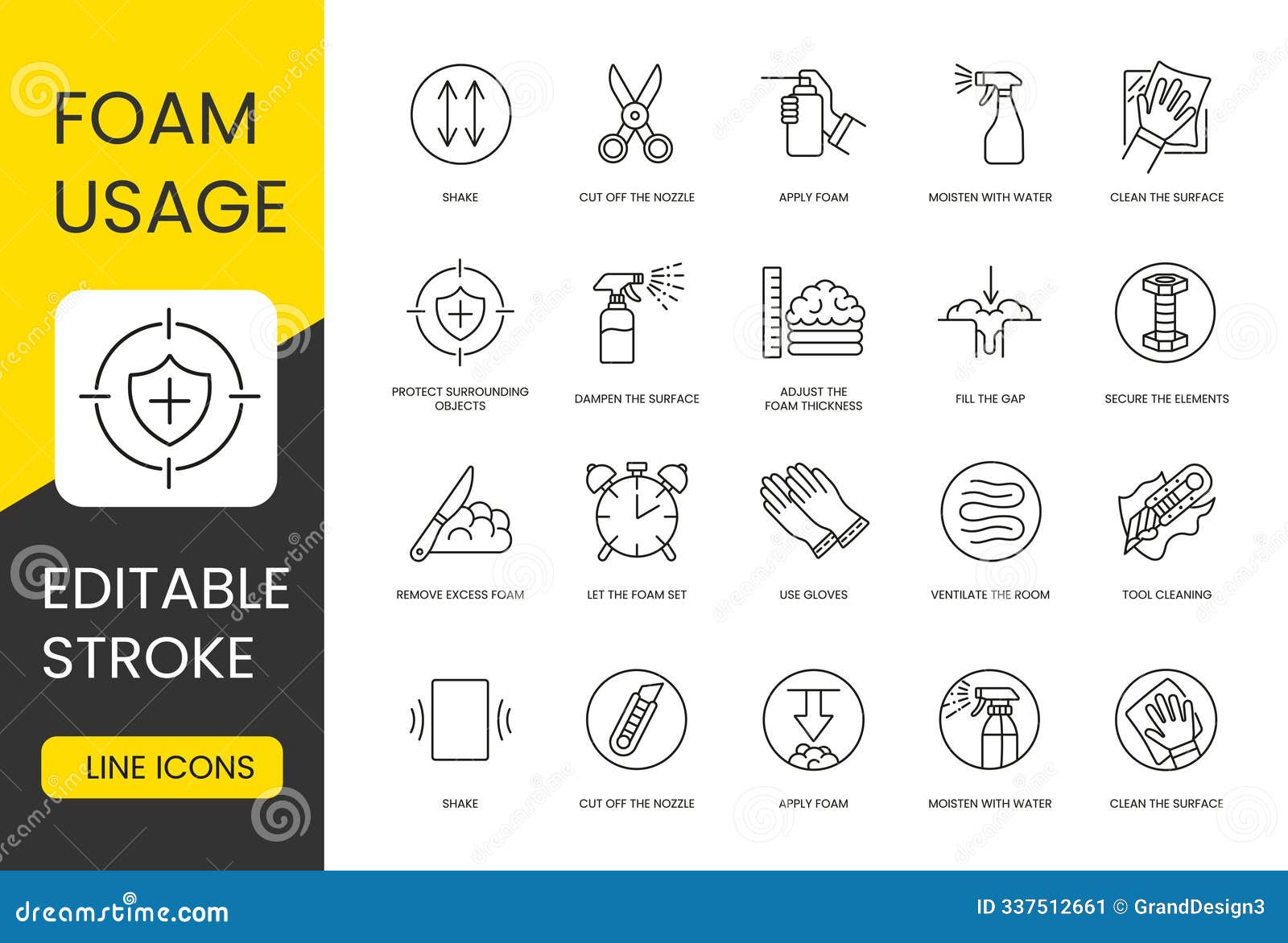 Polyurethane Foam Icon, Outline Style Cartoon Vector | CartoonDealer ...