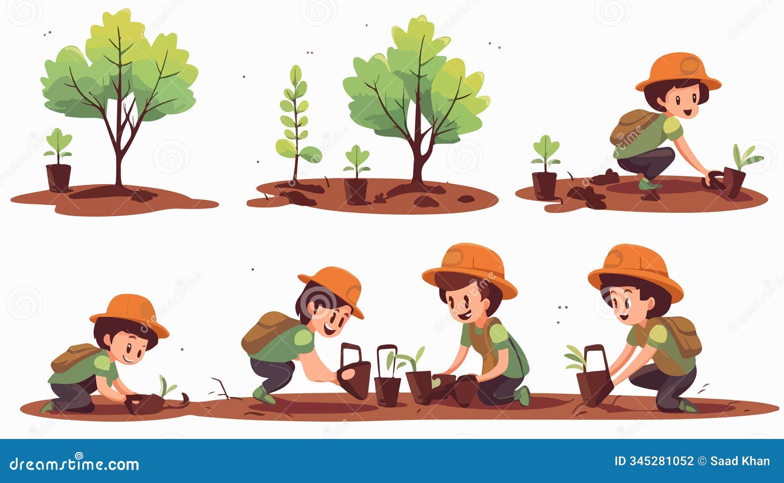 Instructive Tree Planting Activity To Instill Knowledge Graphic Design ...