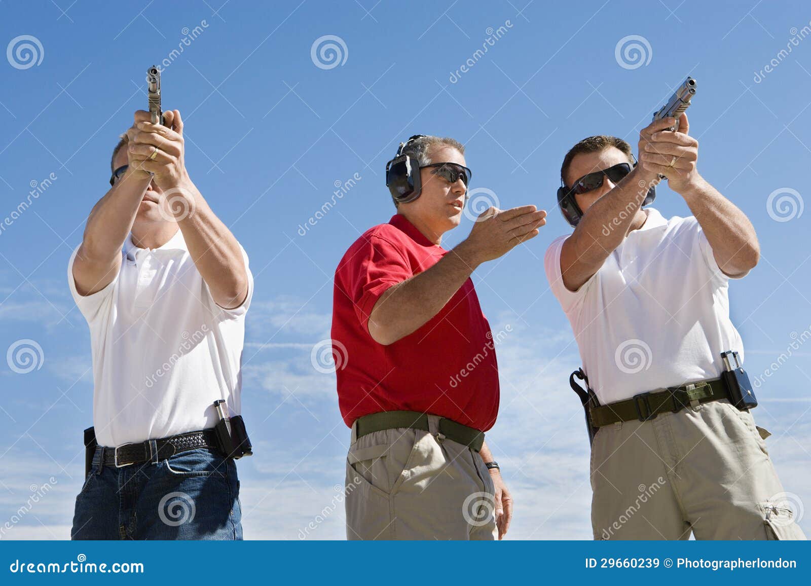 People Shooting Guns