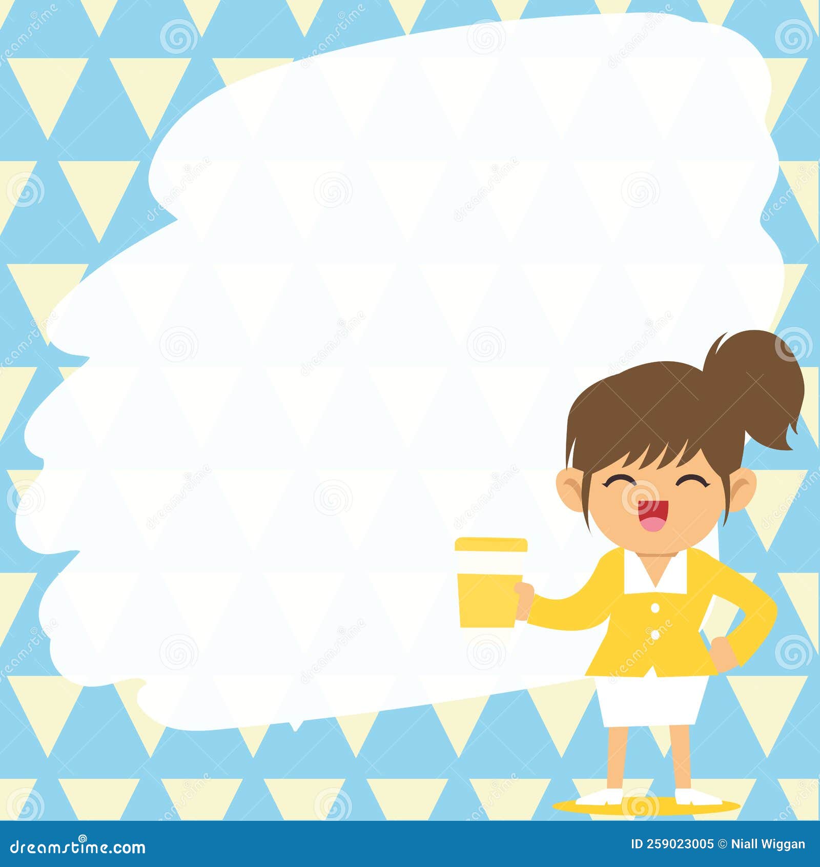 Instructor Drawing Pointing Stick on Empty Whiteboard while Holding Cup ...