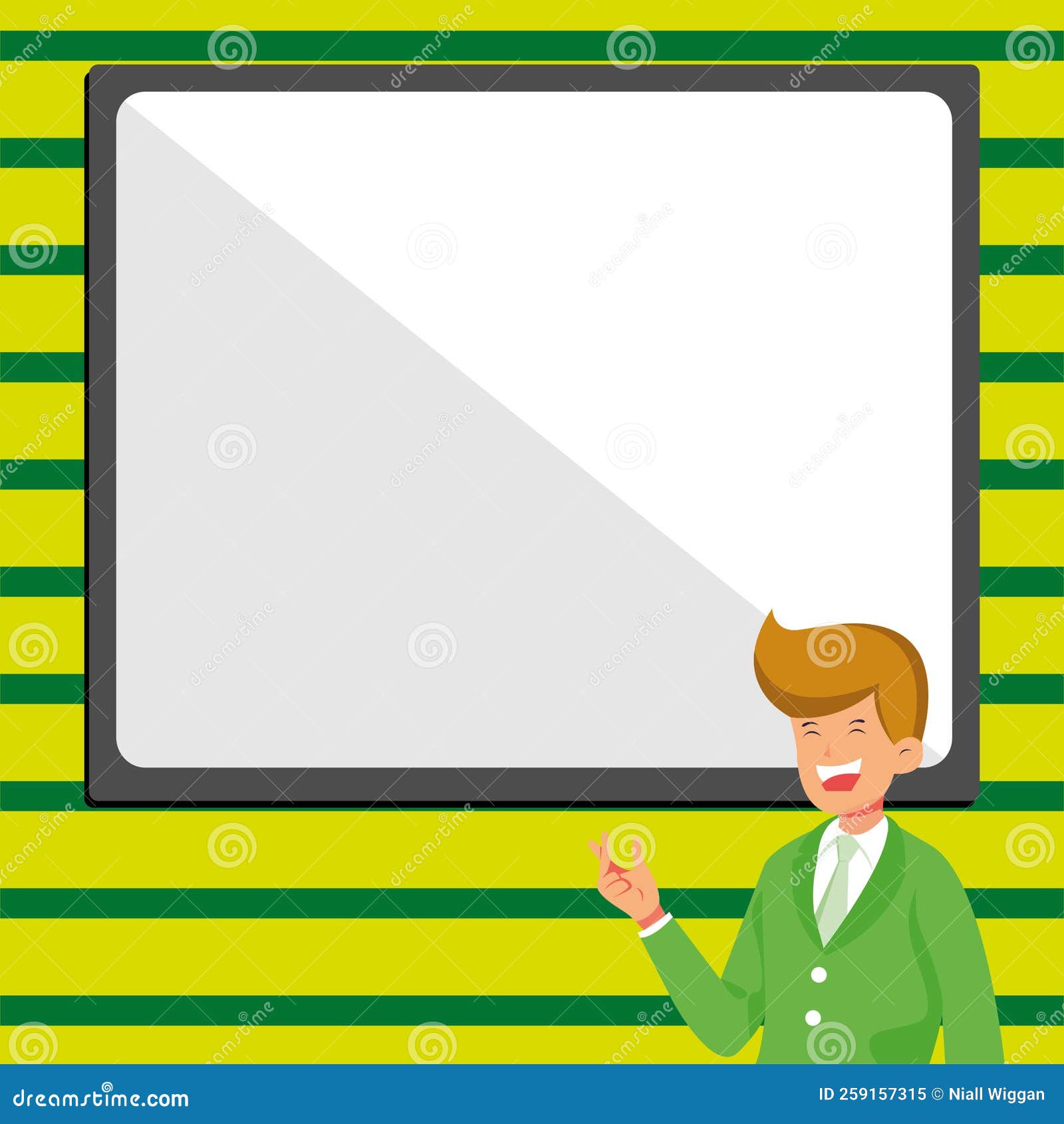 Instructor Drawing Pointing Stick on Empty Whiteboard while Holding Cup ...