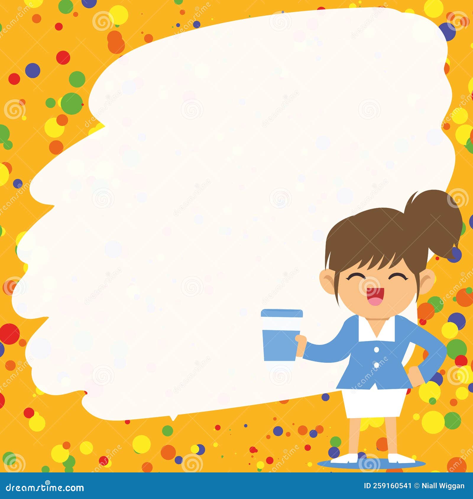 Instructor Drawing Pointing Stick on Empty Whiteboard while Holding Cup ...