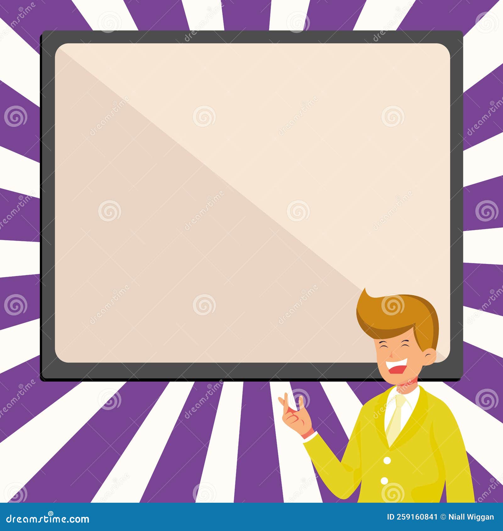 Instructor Drawing Pointing Stick on Empty Whiteboard while Holding Cup ...