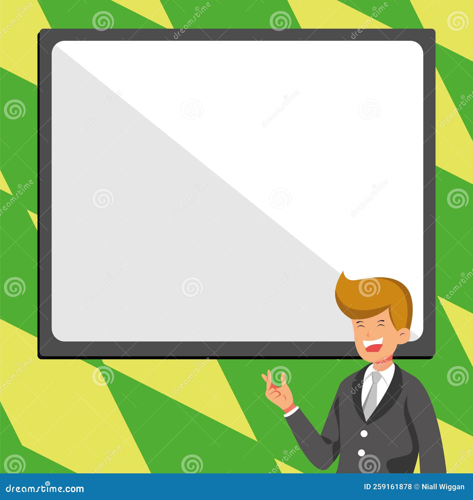 Instructor Drawing Pointing Stick on Empty Whiteboard while Holding Cup ...