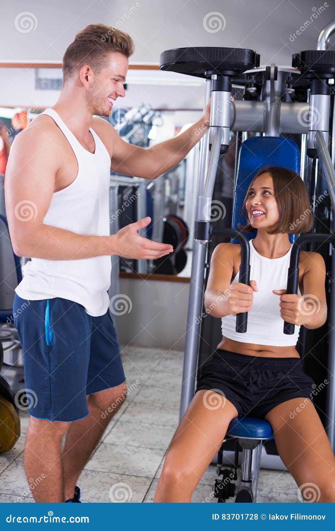 Instructor Explaining How To Train Body Stock Photo - Image of building ...