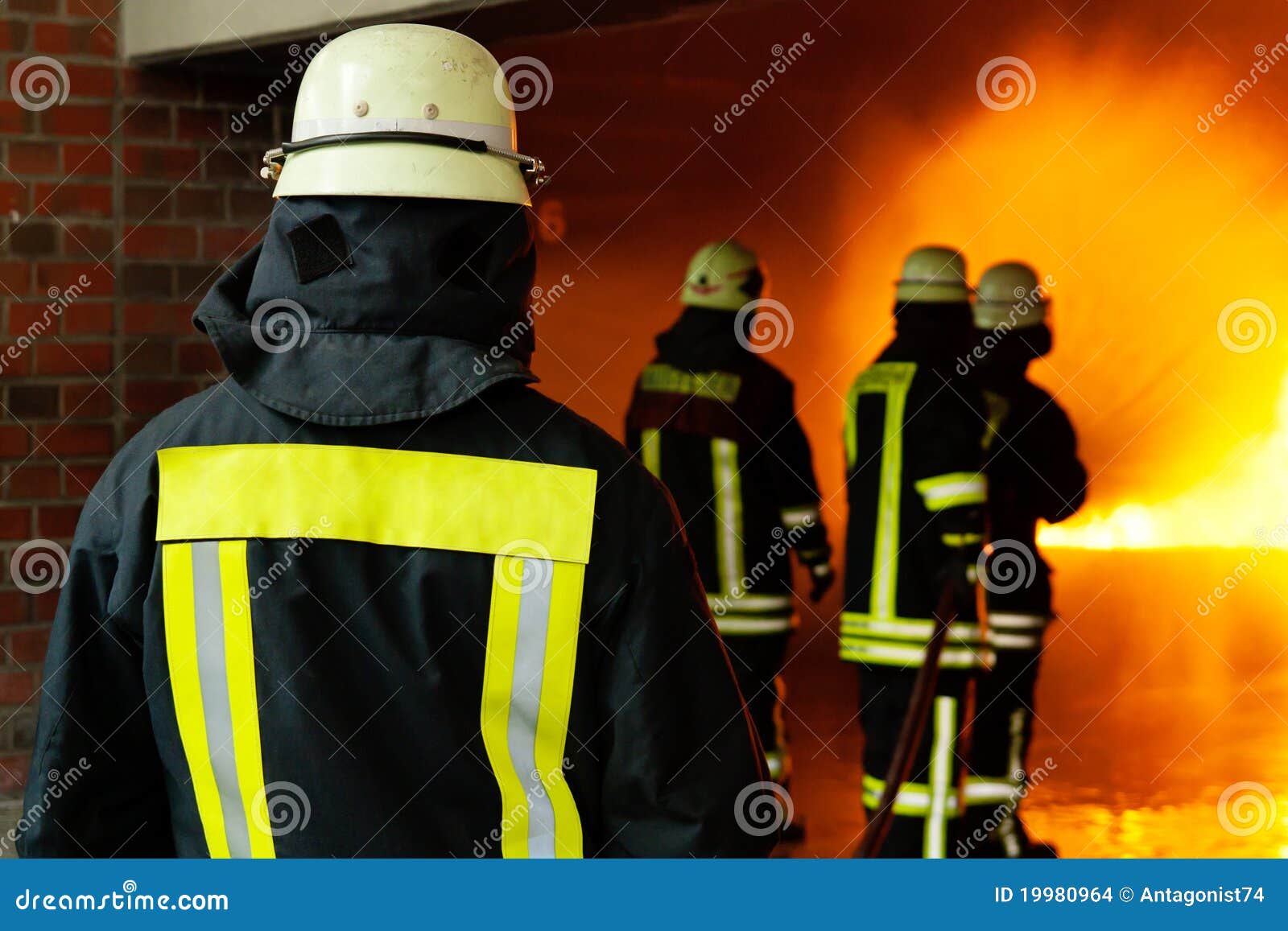 Instructor for Firefighting Stock Photo - Image of firefighter ...
