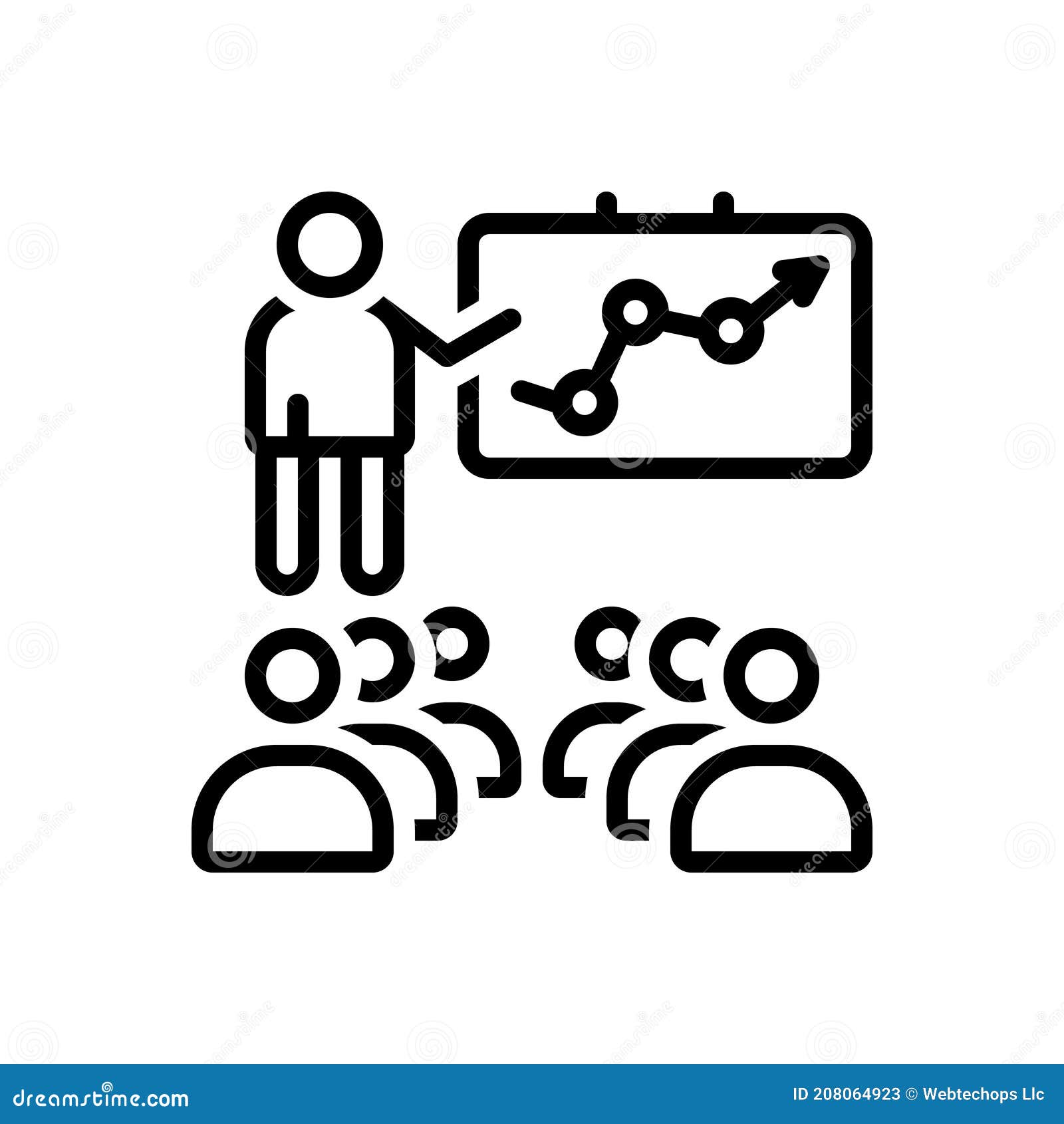 Black Line Icon for Instructor, Guide and Trainer Stock Vector ...